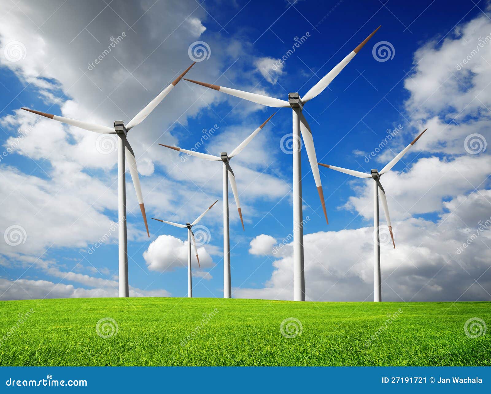 Wind turbines farm stock image. Image of generate, mills - 27191721