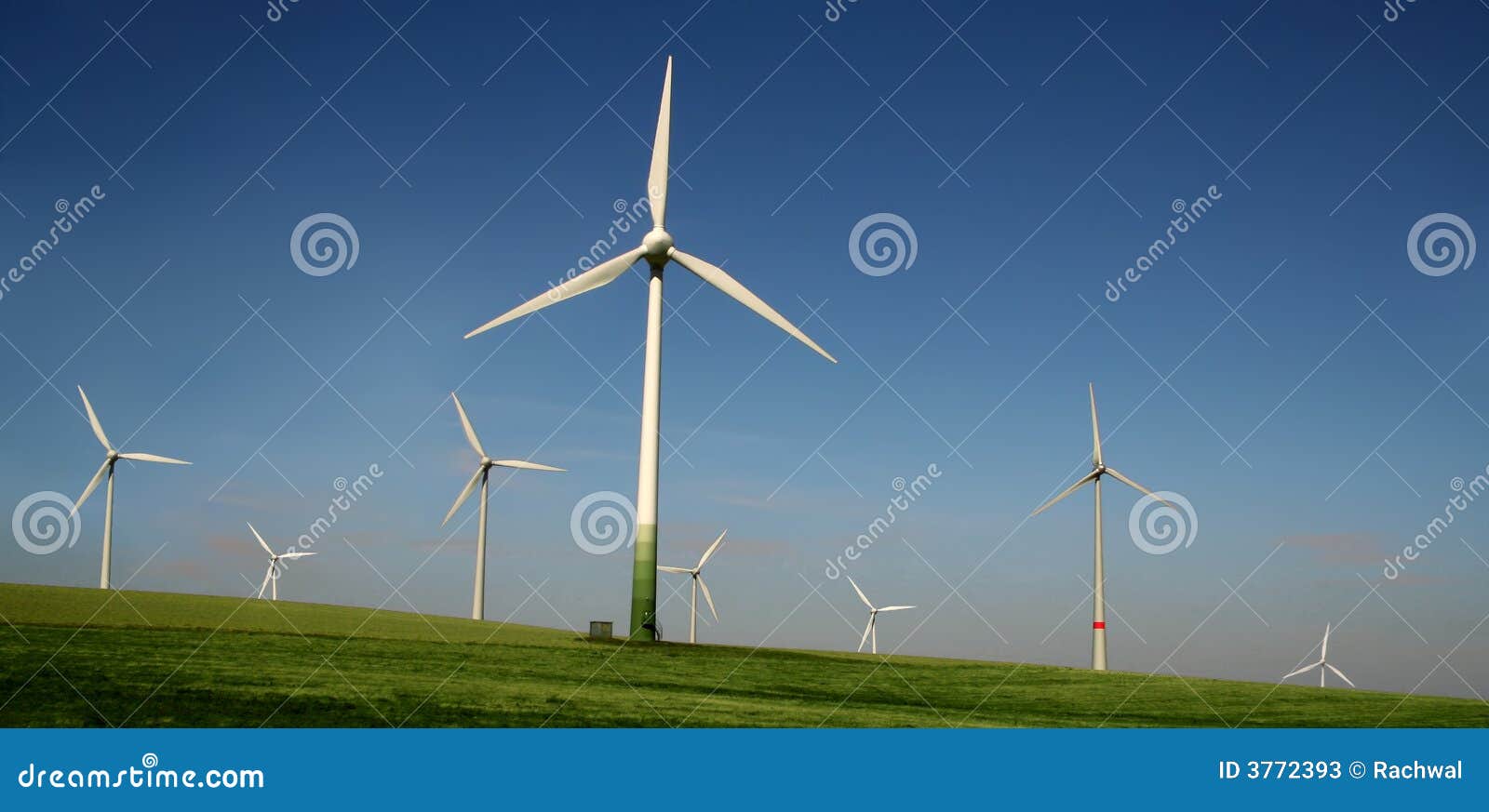 Wind turbines farm stock image. Image of environment, energy - 3772393
