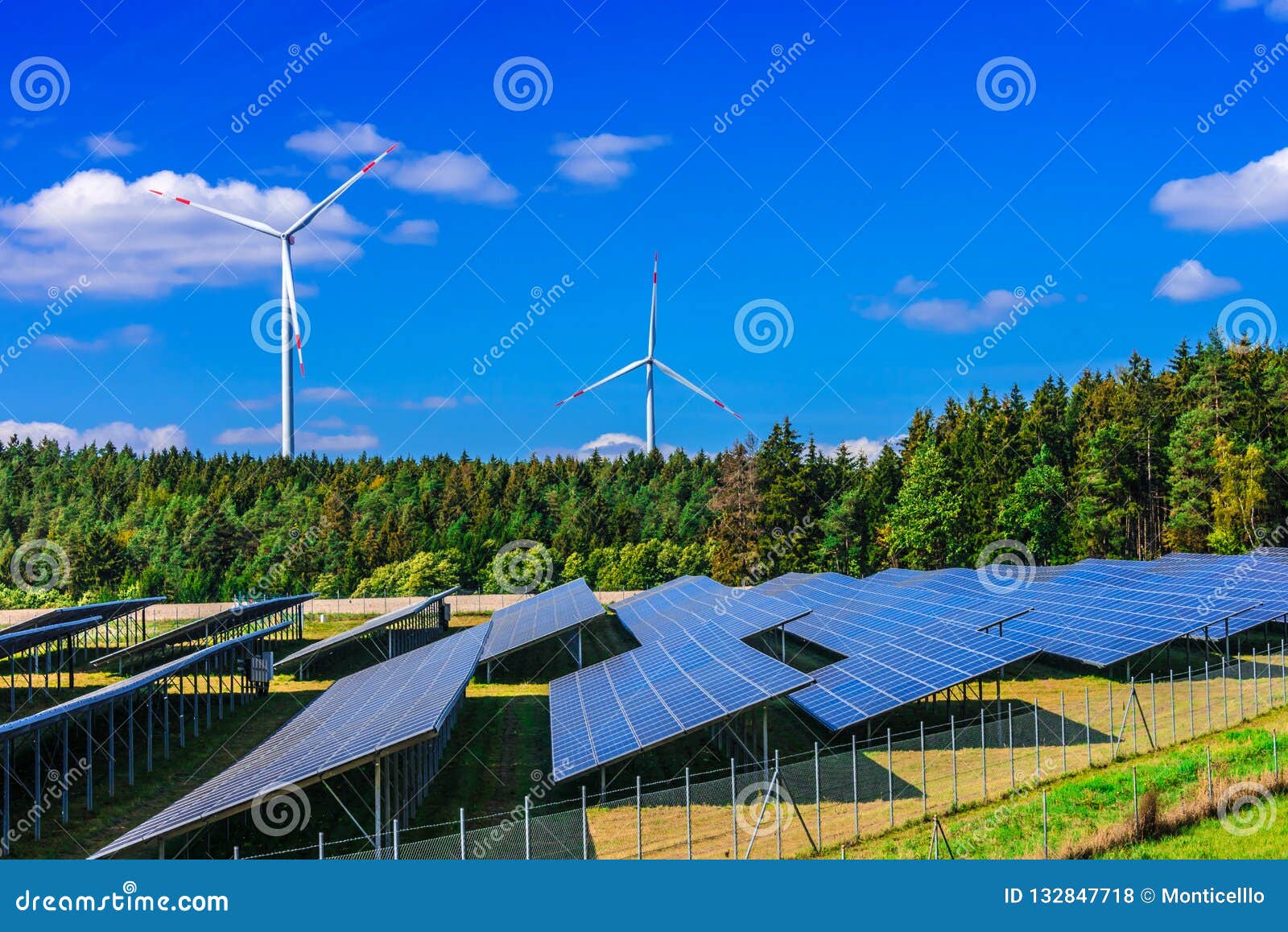 Wind Turbines Farm. Windmill Stock Photo - Image of development ...