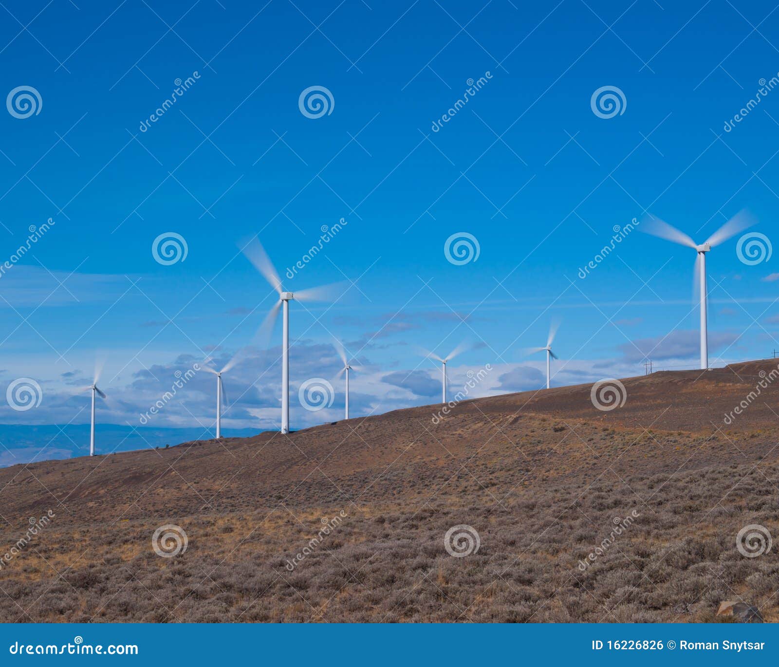 Wind Turbines with Fast Moving Blades Stock Photo - Image of warming ...