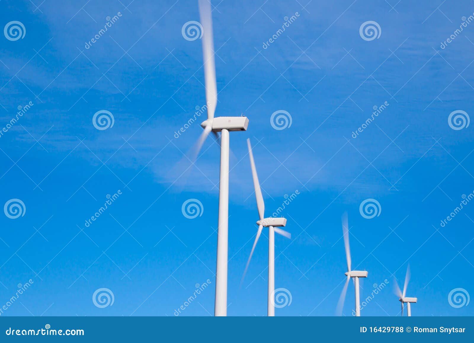 Wind Turbines with Fast Moving Blades Stock Photo - Image of energy ...