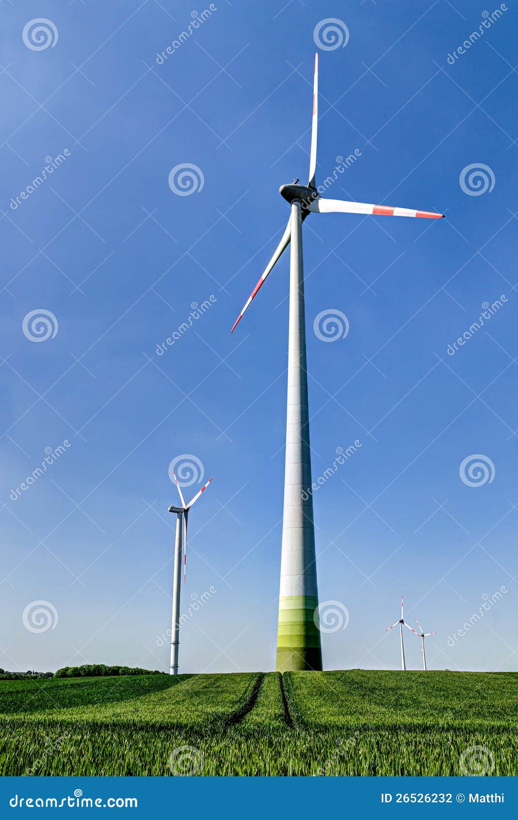 Wind turbines landscape stock photo. Image of rotation - 26526232