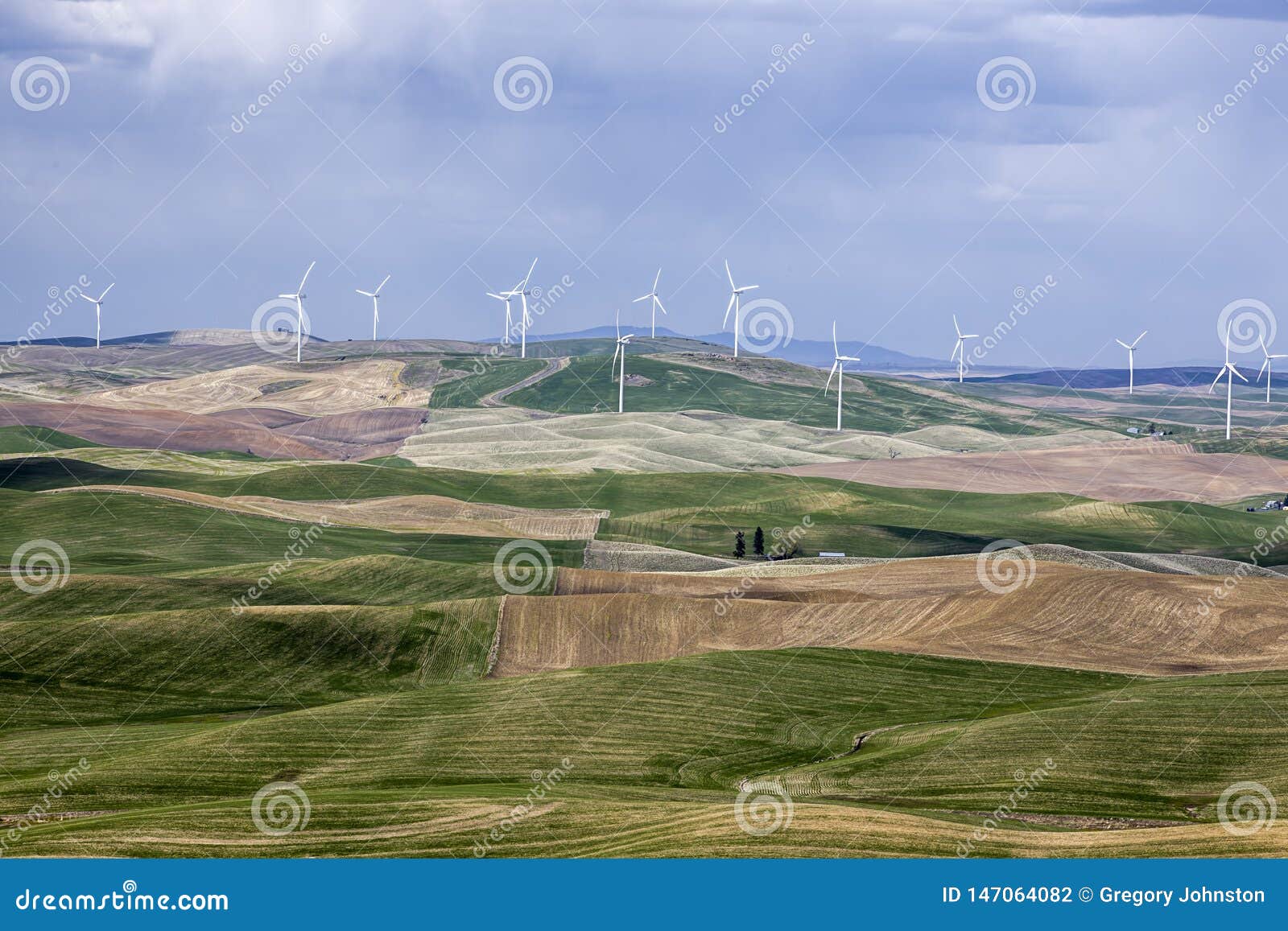 Wind Turbines on the Palouse Stock Photo - Image of countryside ...
