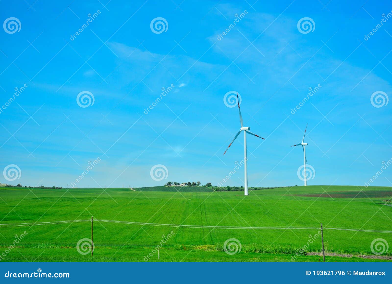Wind turbines in puglia I stock photo. Image of puglia - 193621796