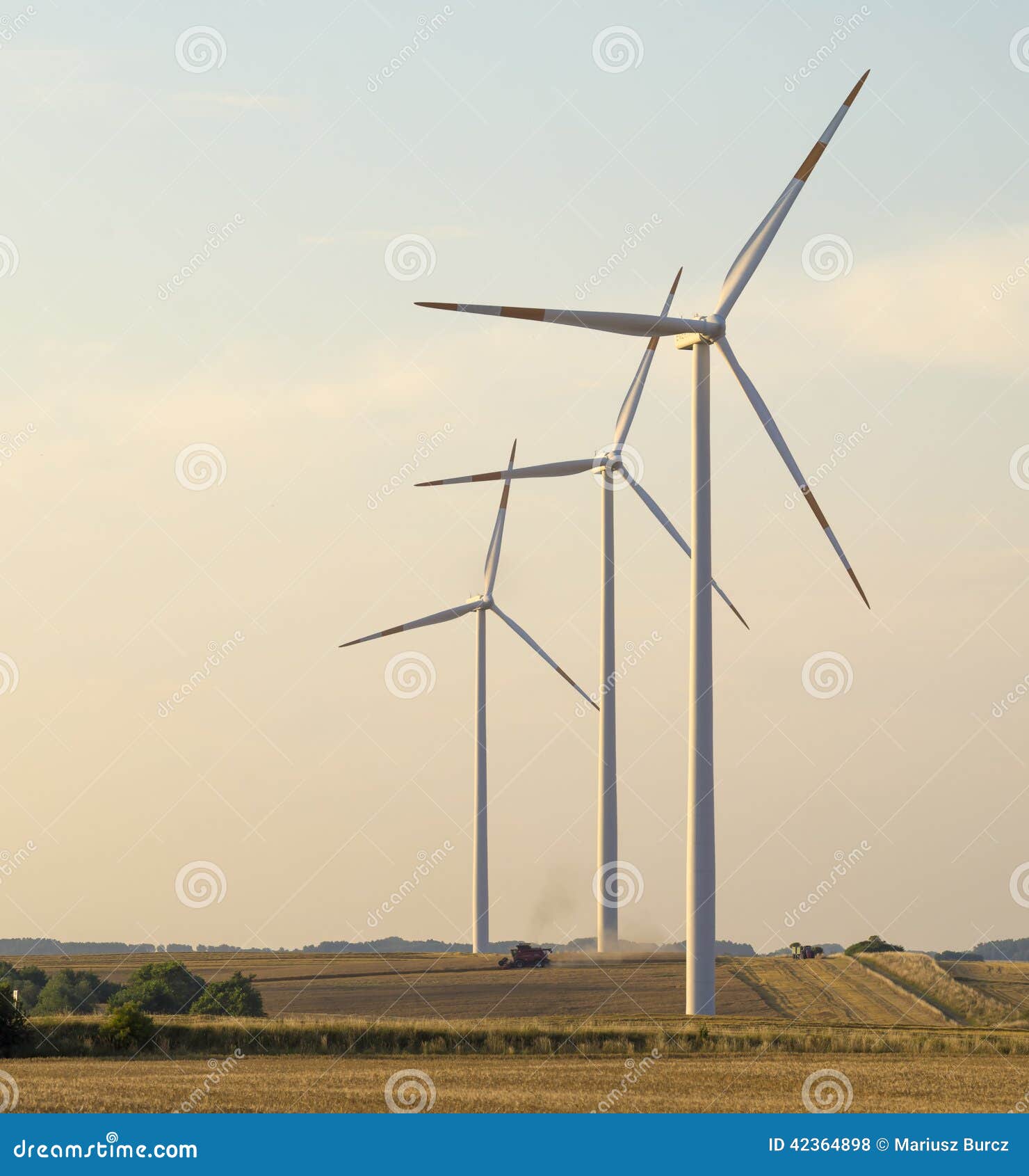 Wind Turbines, Pure Energy,windmills in the Fields Stock Photo - Image ...