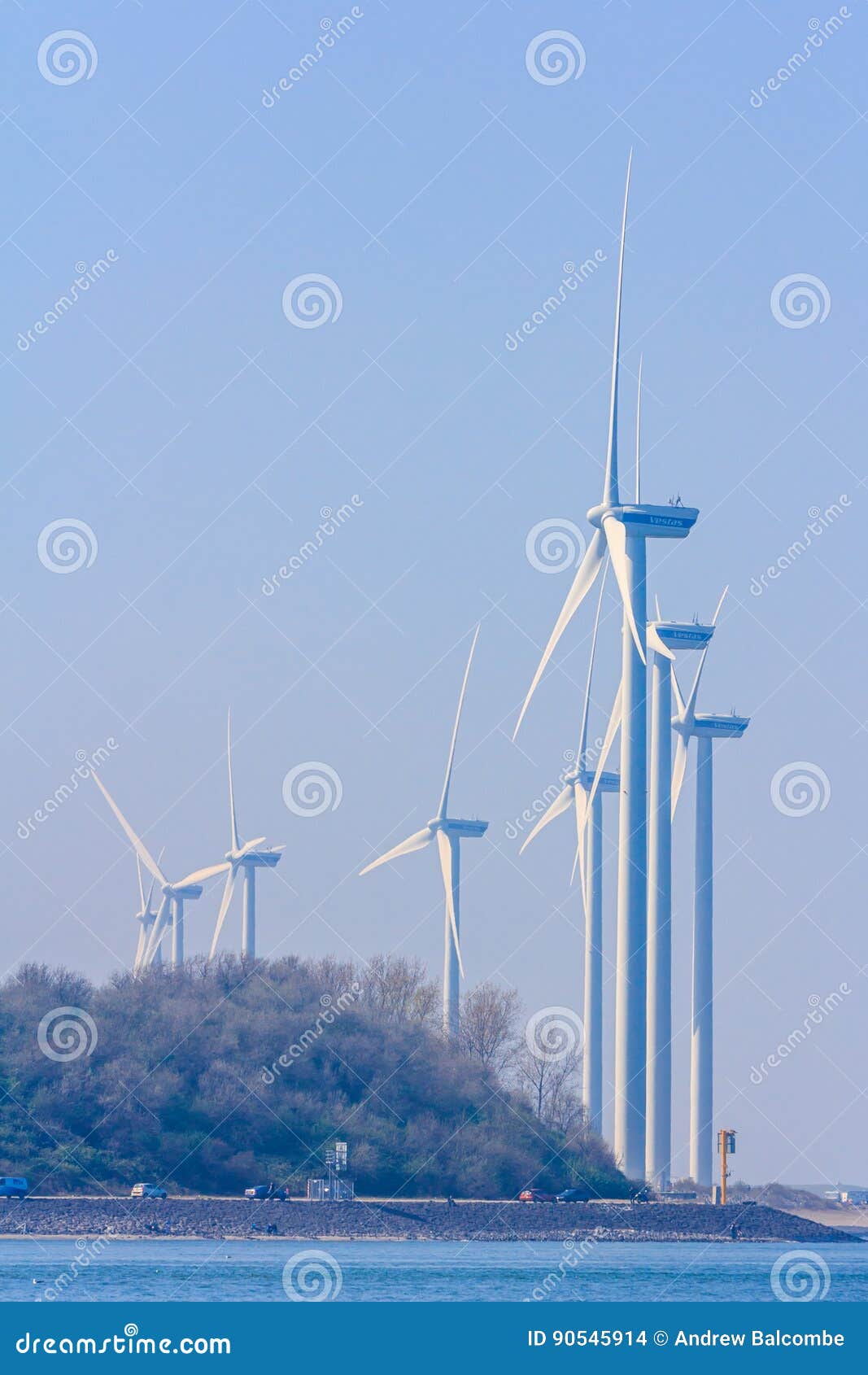 Wind Turbines in Rotterdam Harbor Editorial Stock Image - Image of ...