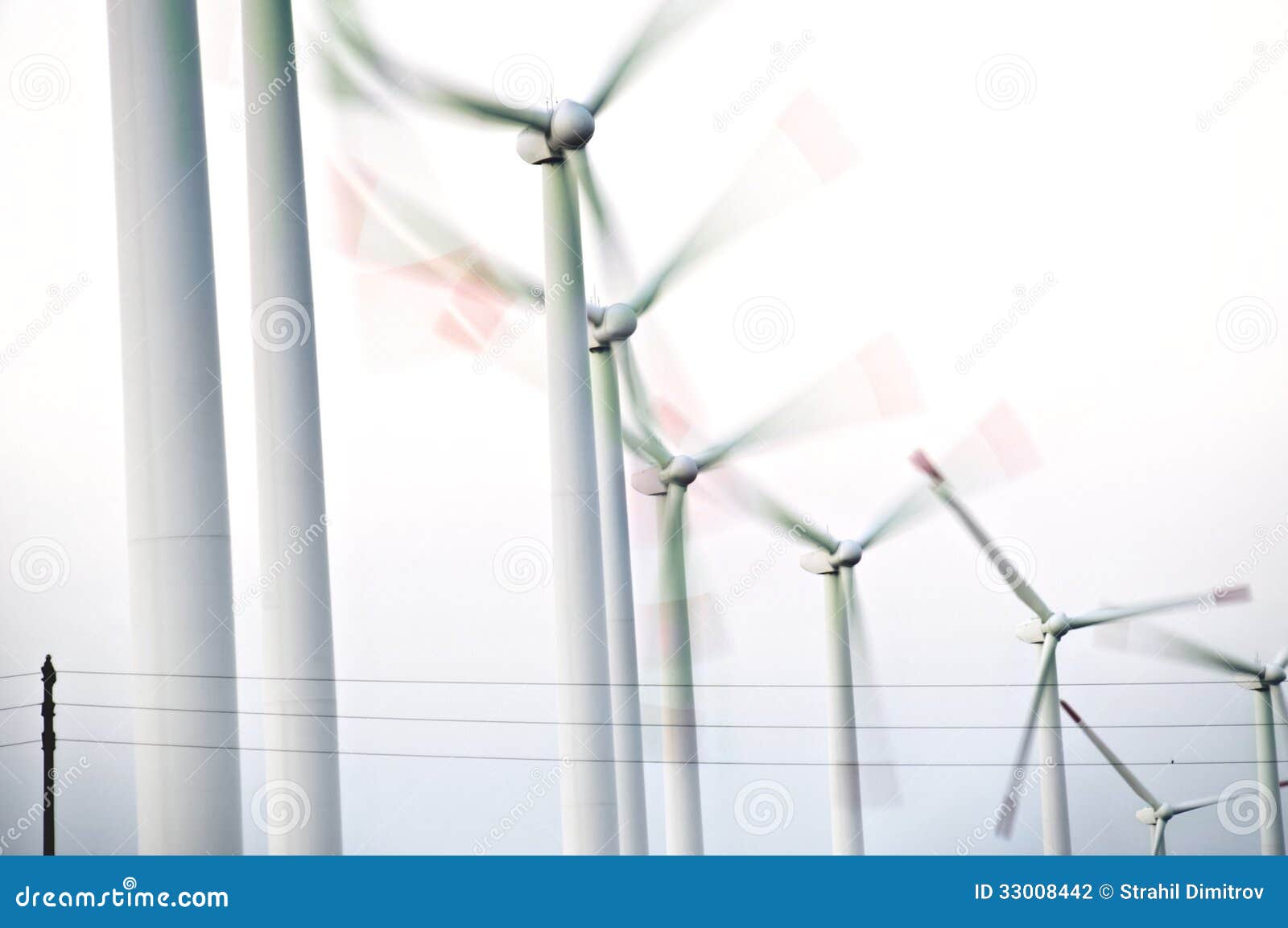 Wind turbines in a row stock photo. Image of alternative - 33008442