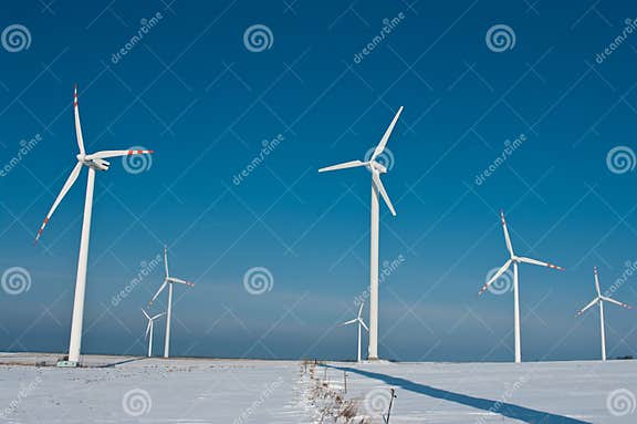 Wind turbines and shadow stock image. Image of shadow - 23361327
