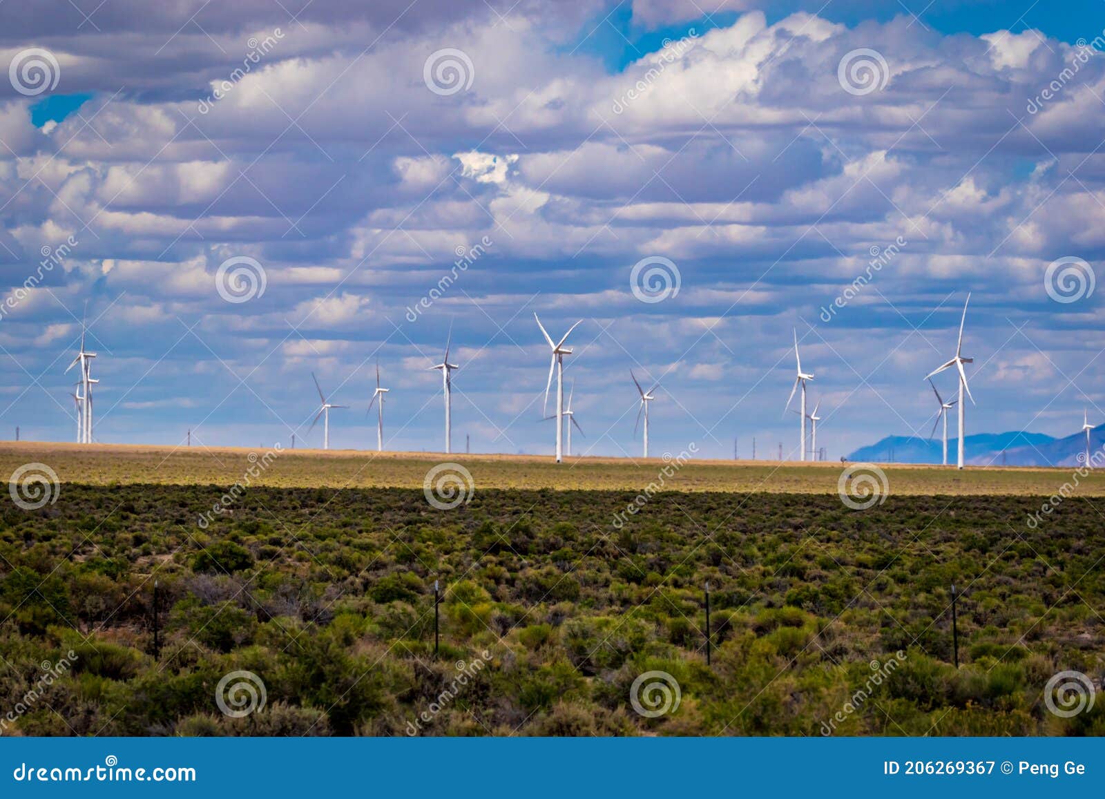 Wind Turbines at Spring Valley Wind Farm Stock Image - Image of turbine ...