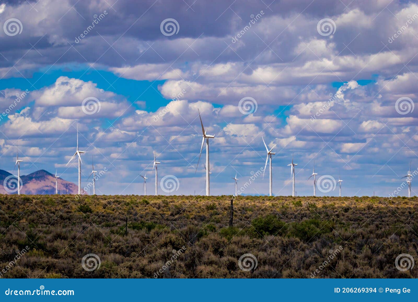 Wind Turbines at Spring Valley Wind Farm Stock Photo - Image of nevada ...