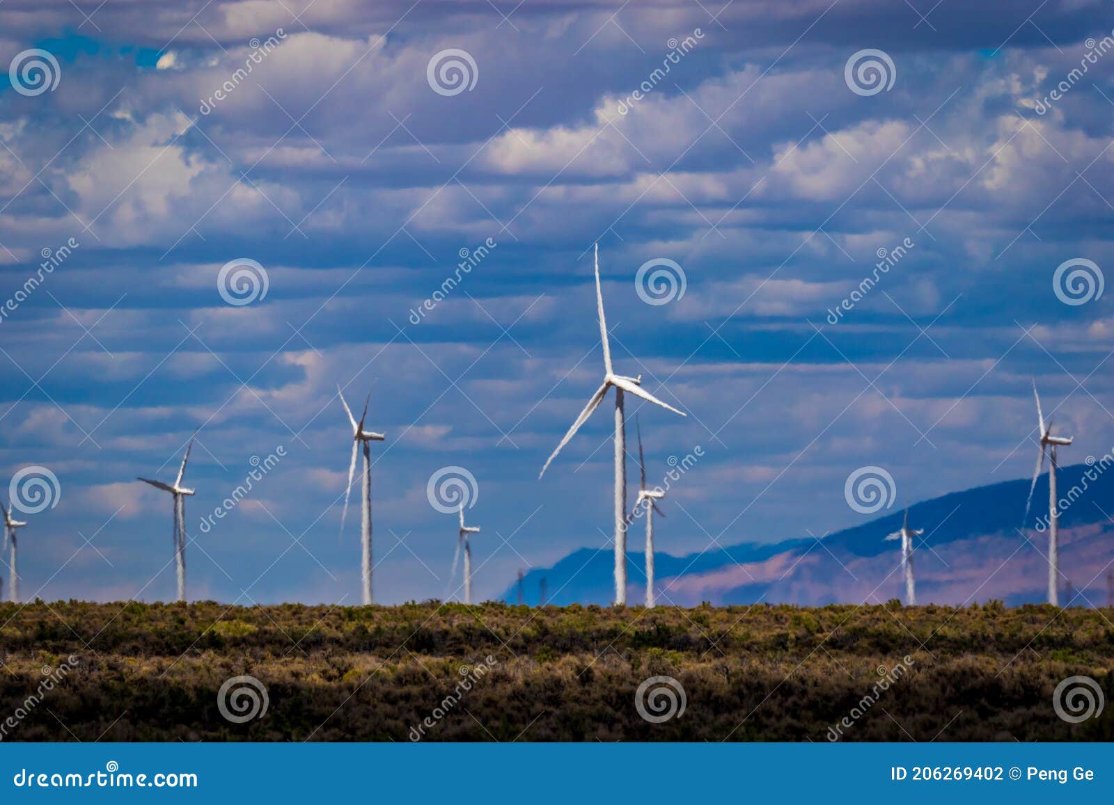 Wind Turbines at Spring Valley Wind Farm Stock Photo - Image of valley ...