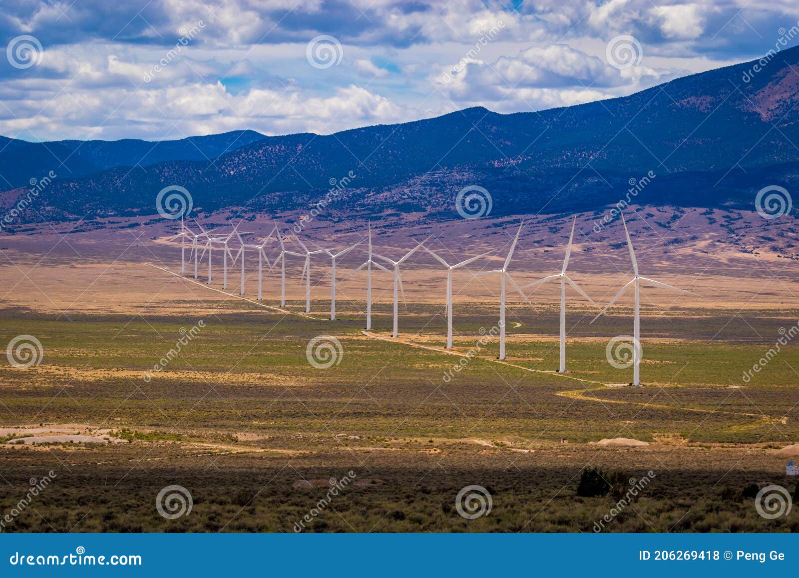 Wind Turbines at Spring Valley Wind Farm Stock Photo - Image of turbine ...