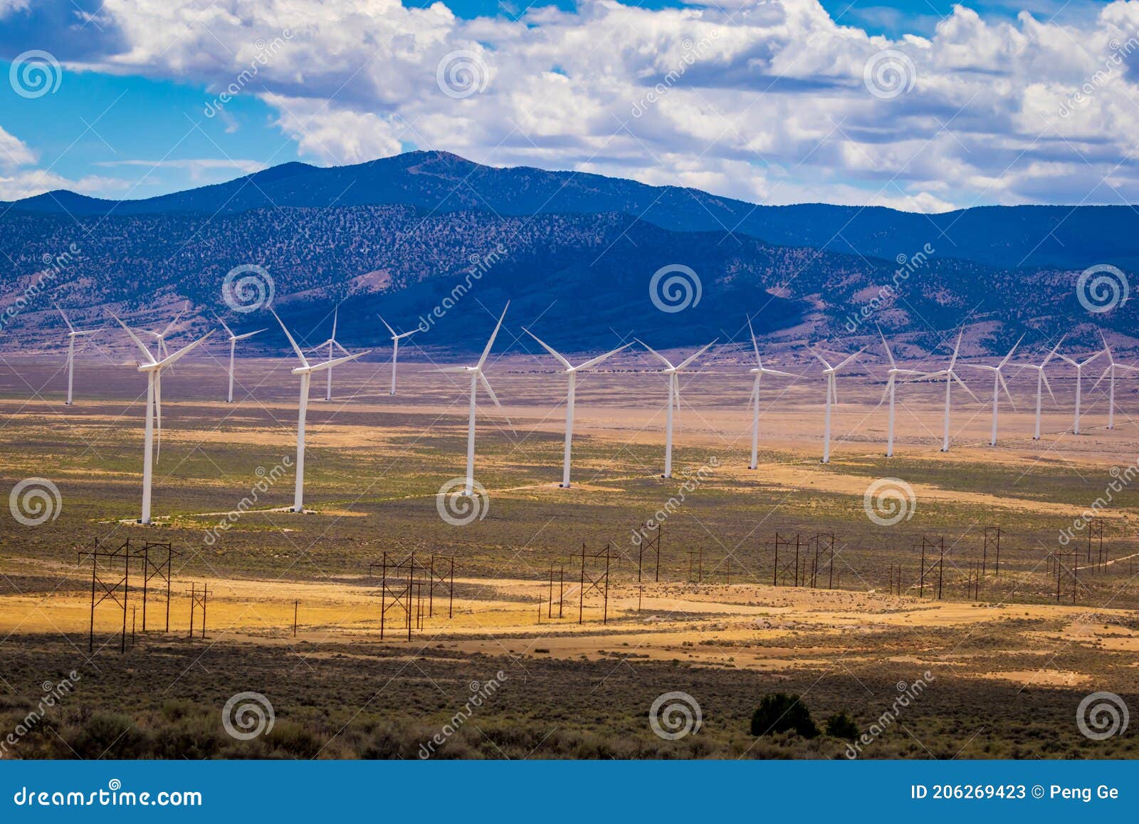 Wind Turbines at Spring Valley Wind Farm Stock Image - Image of ...