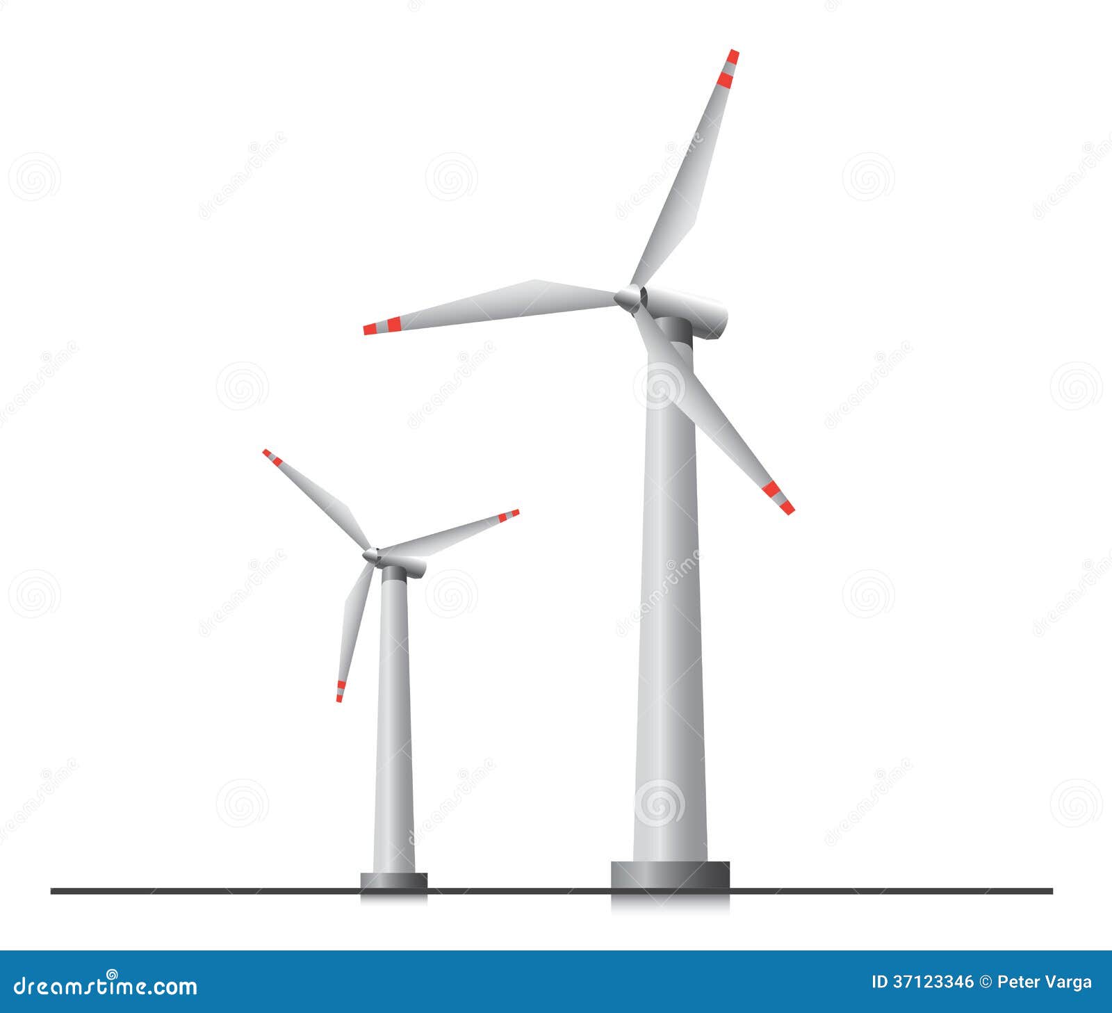 Wind turbines stock vector. Illustration of environment - 37123346