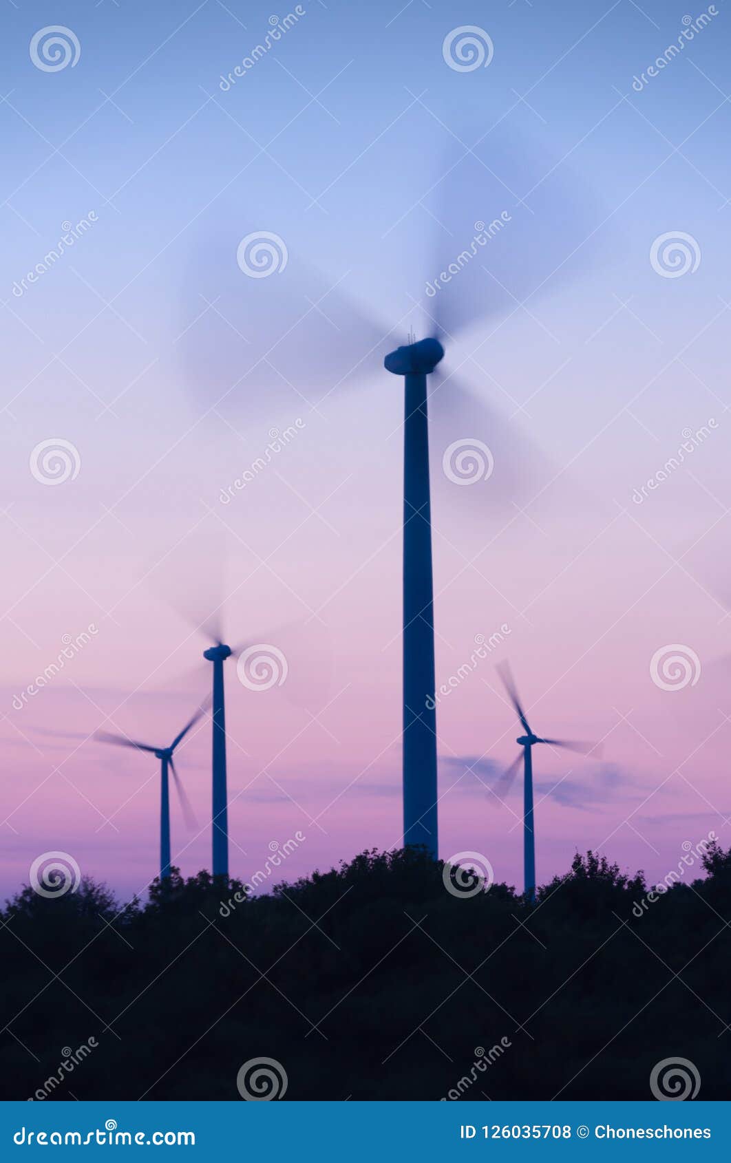 Wind turbines stock photo. Image of generator, efficiency - 126035708