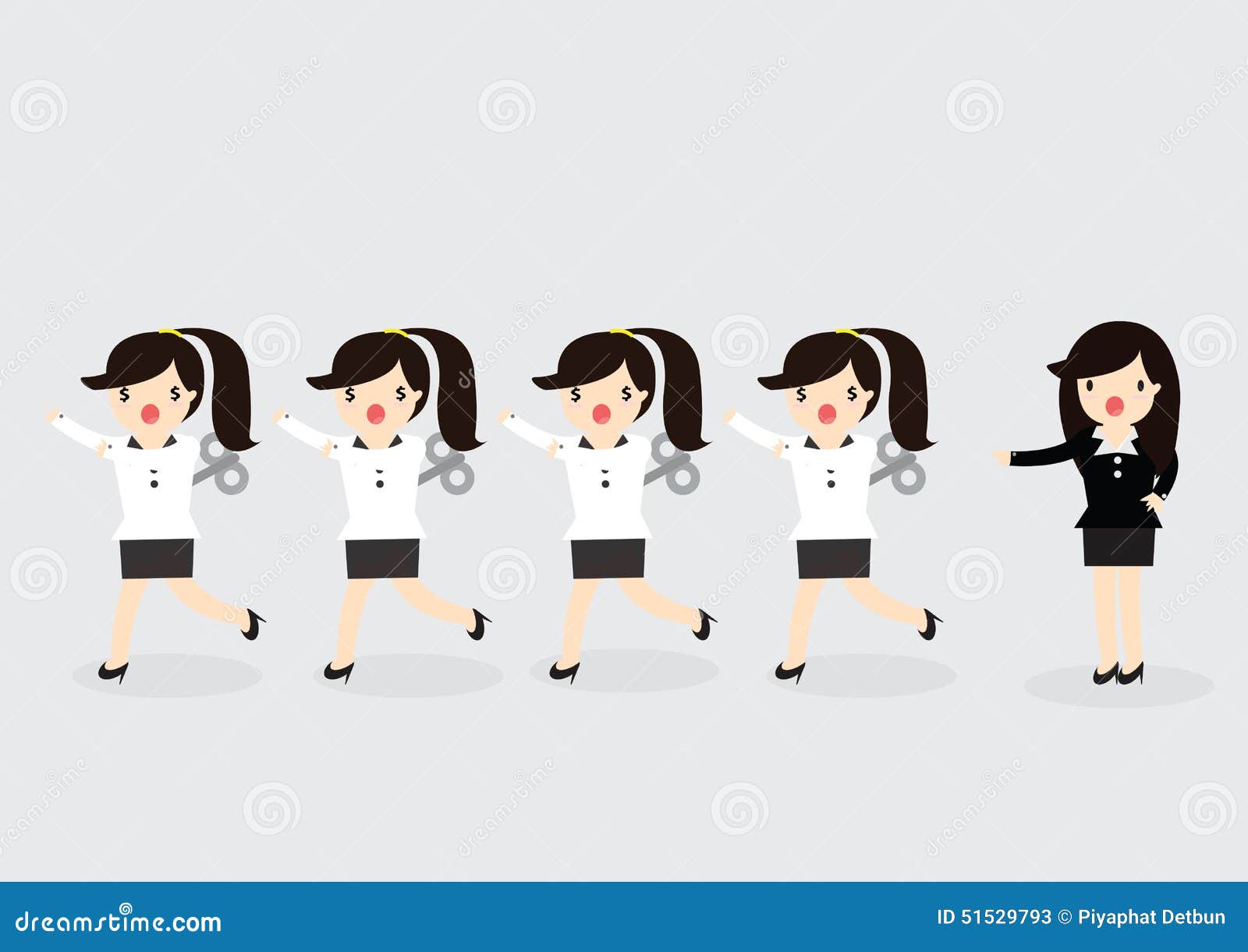 Wind-Up Business Woman Concept Stock Vector - Illustration of ...
