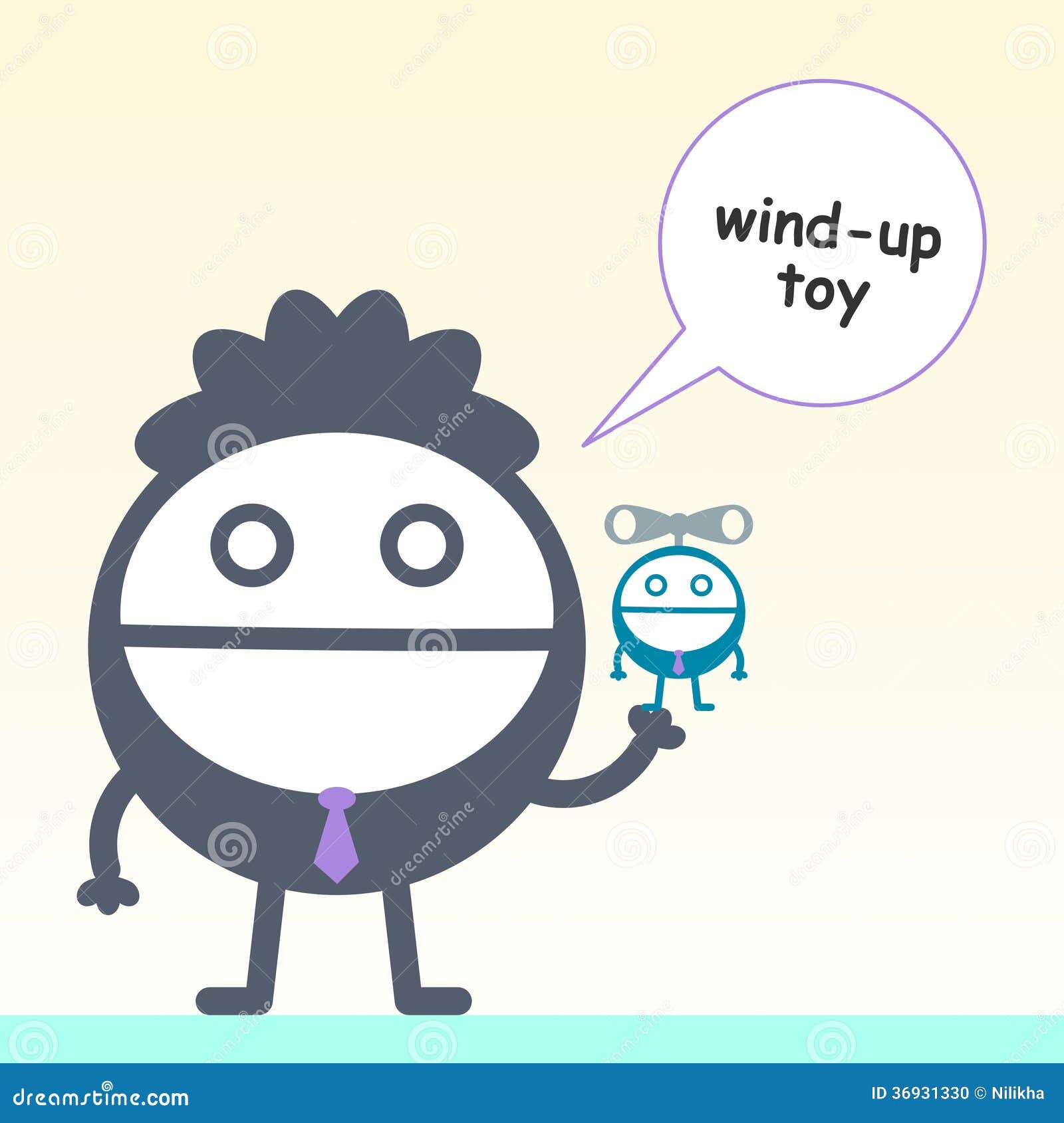Wind up stock illustration. Illustration of play, cartoon - 36931330