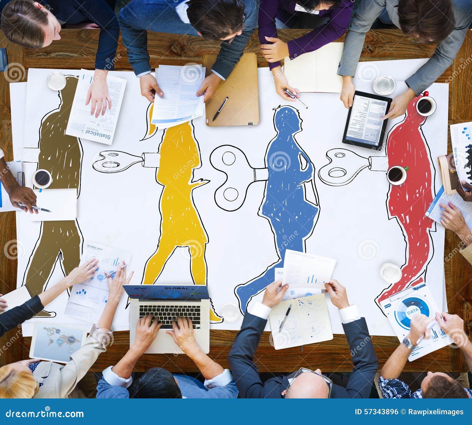 Wind Up Forced Management Take Control Brainwashed Concept Stock Photo ...