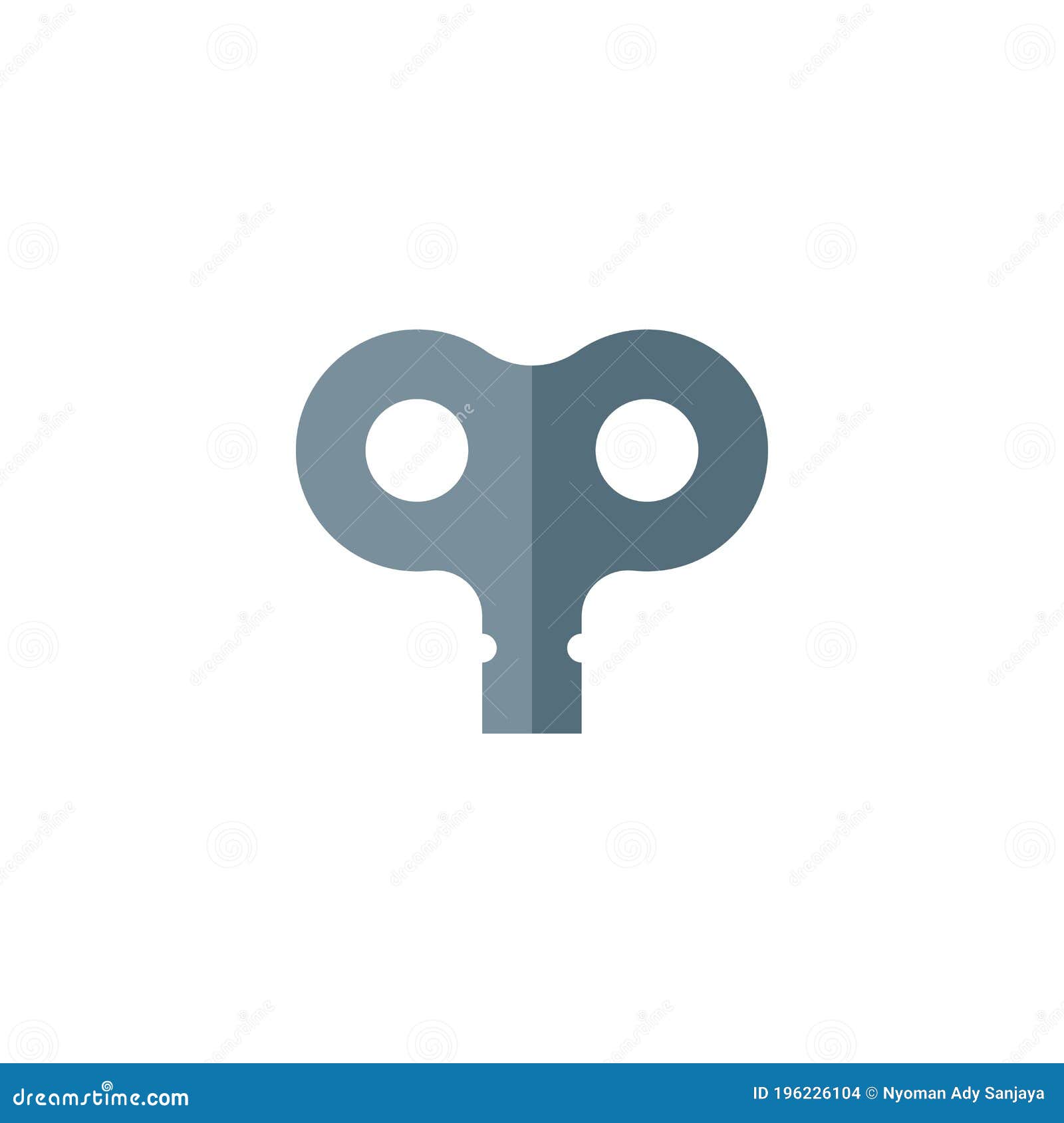 Wind Up Key Vector Icon Symbol Lock Isolated on White Background Stock ...