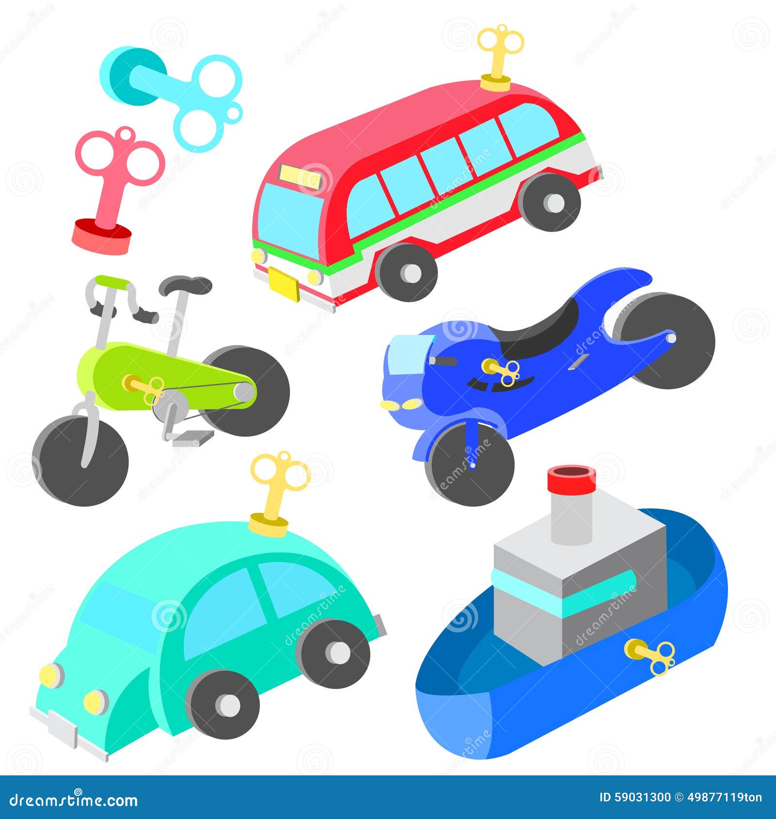 Wind up vehicle vector stock vector. Illustration of relax - 59031300