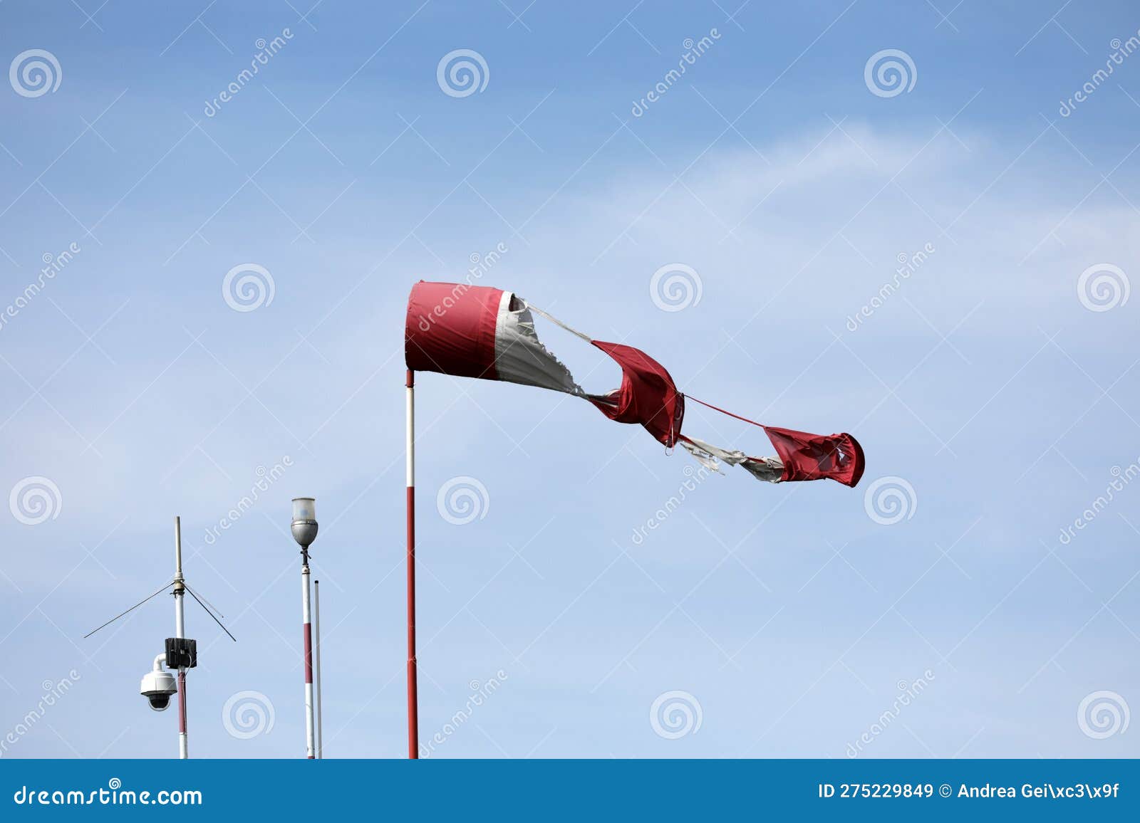 Wind Vane Anemometer Waving in the Wind Stock Image - Image of ...