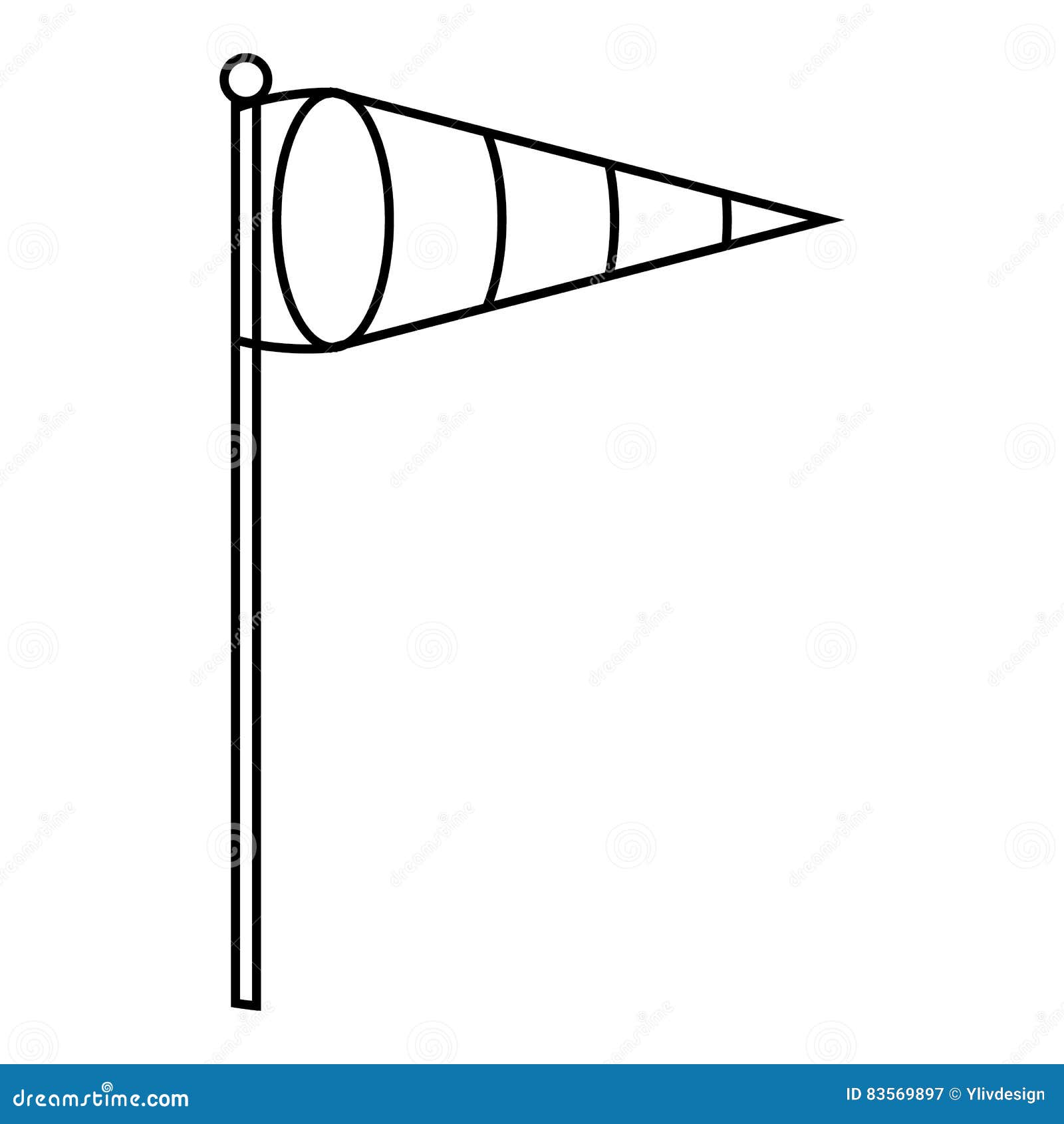 Wind Vane Icon, Outline Style Stock Vector - Illustration of industry ...