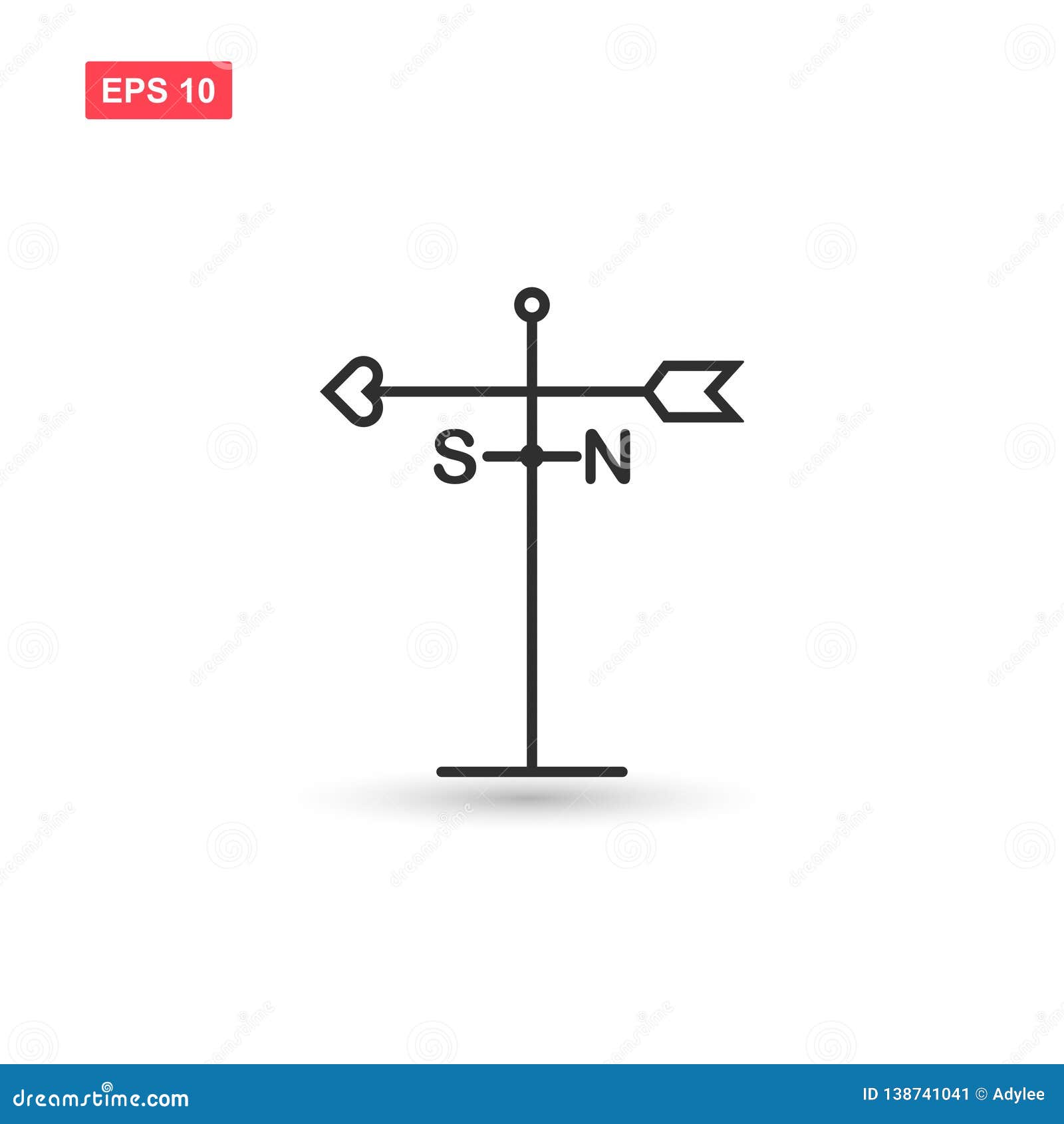 Wind Vane Icon Vector Design Isolated 4 Stock Vector - Illustration of ...