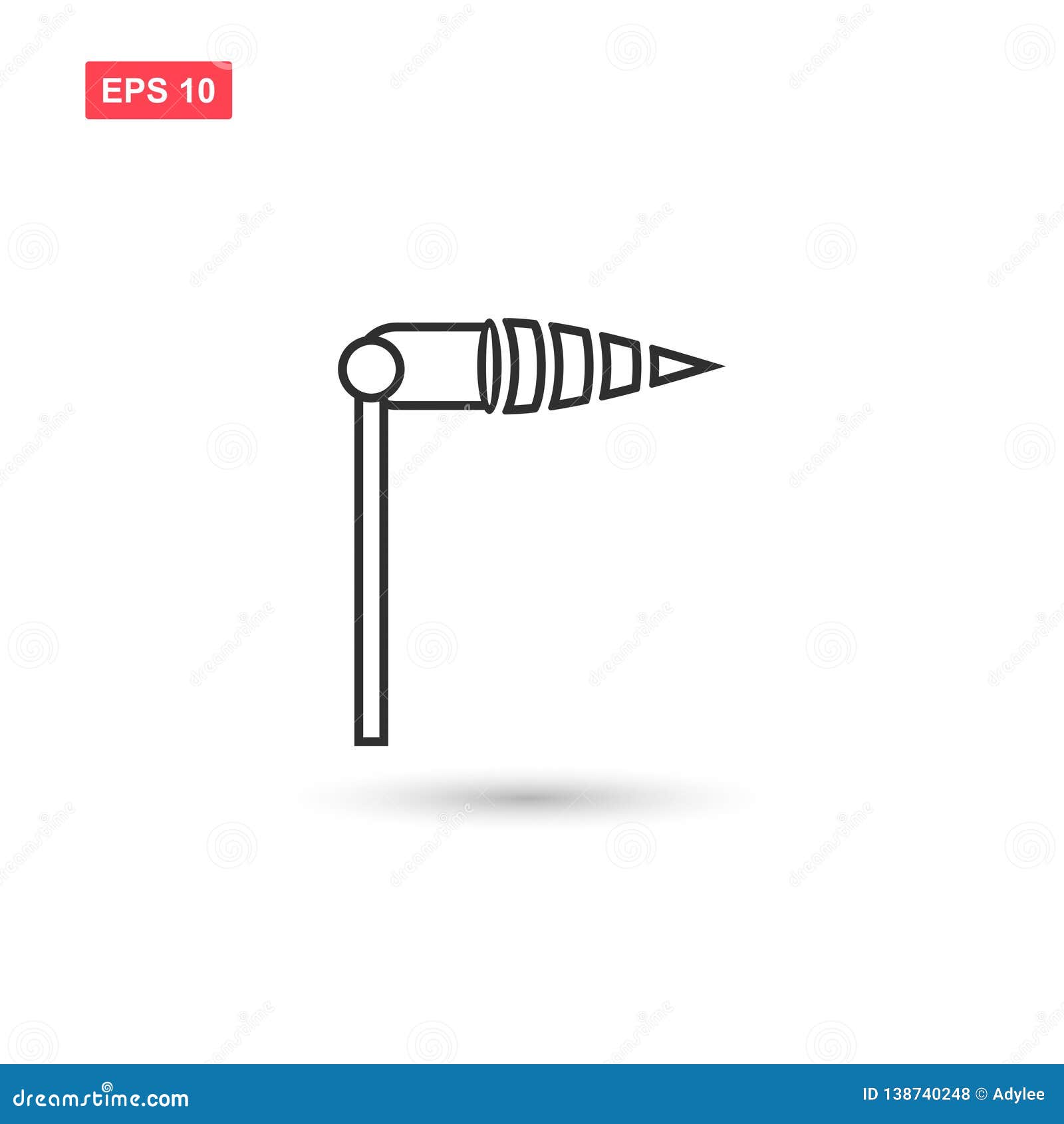 Wind Vane Icon Vector Design Isolated 5 Stock Vector - Illustration of ...