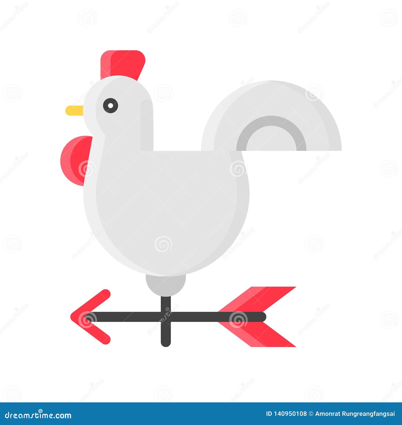 Wind Vane Vector, Isolated Spring Season Flat Icon Stock Vector ...