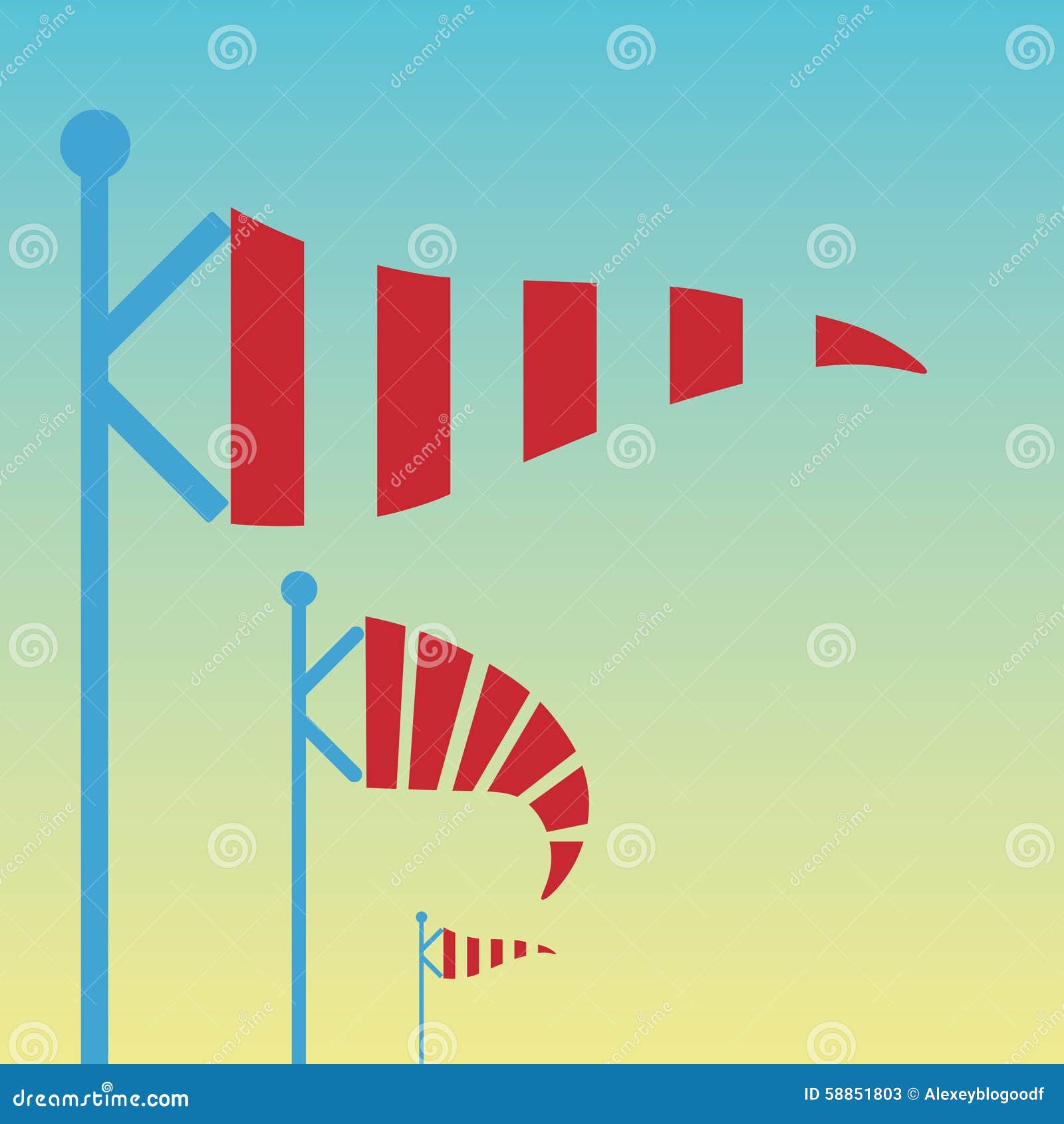 Wind Vane, Weather Vane in Vector Stock Vector - Illustration of ...