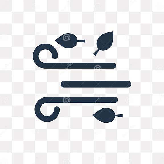 Wind Vector Icon Isolated on Transparent Background, Wind Trans Stock ...