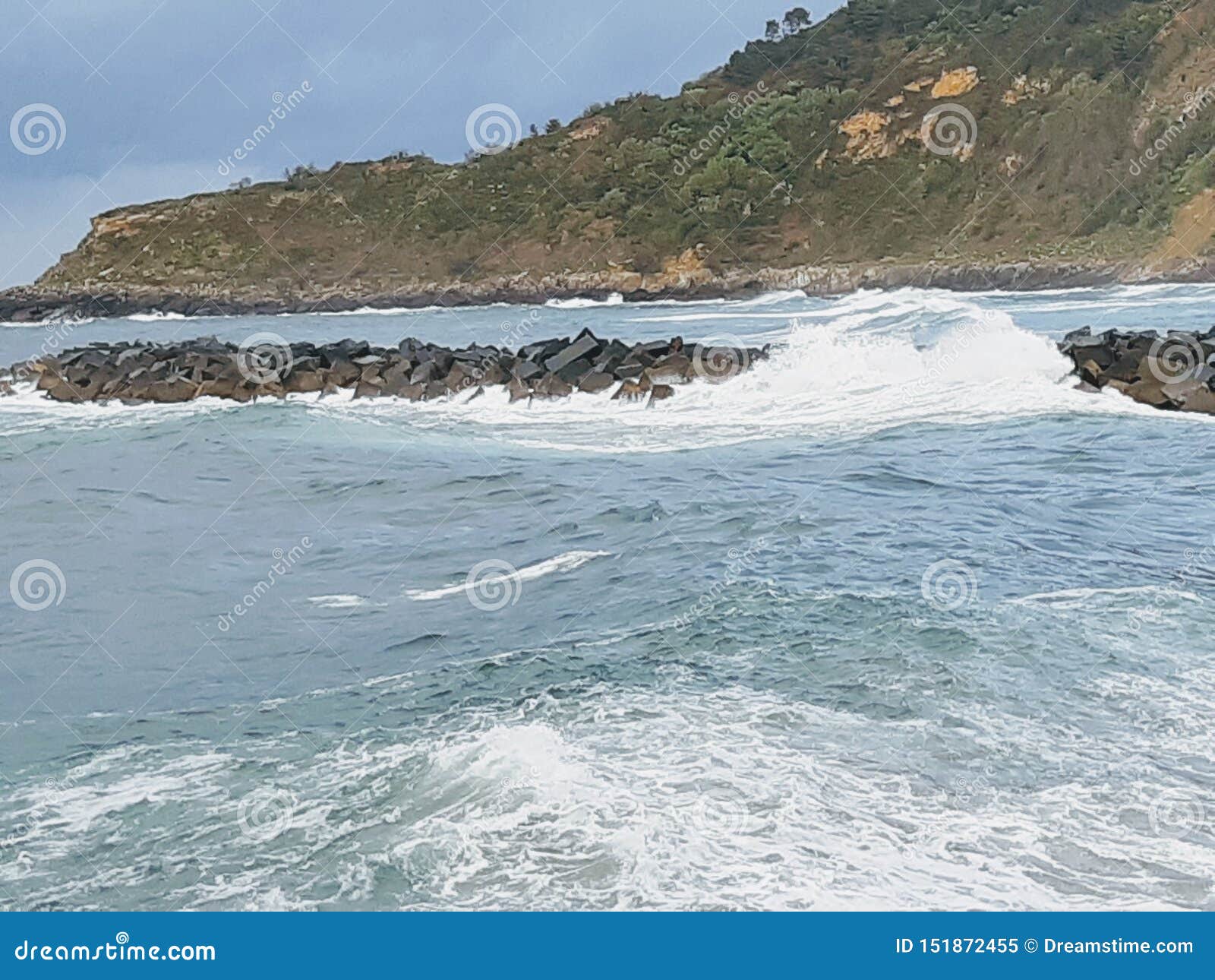 Wind and wave ocean edge stock image. Image of blue - 151872455