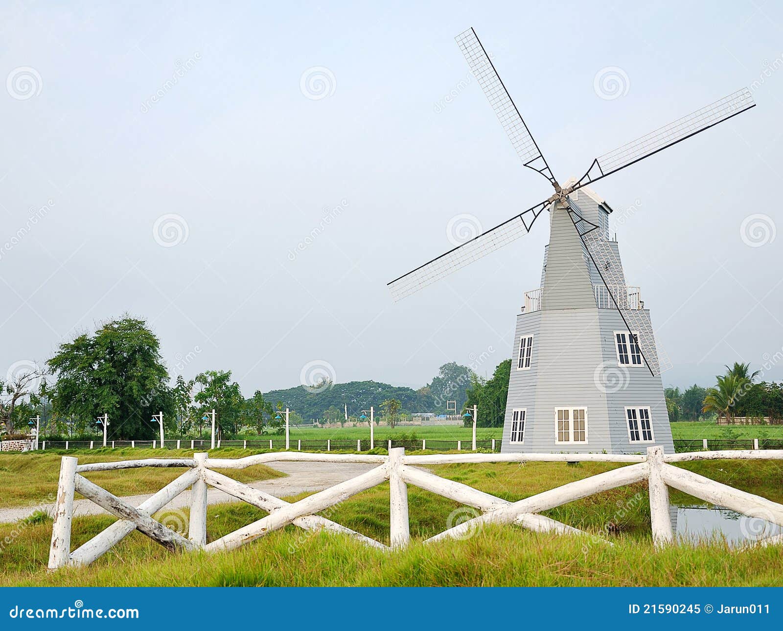 Wind wheel stock image. Image of garden, rotating, architecture - 21590245