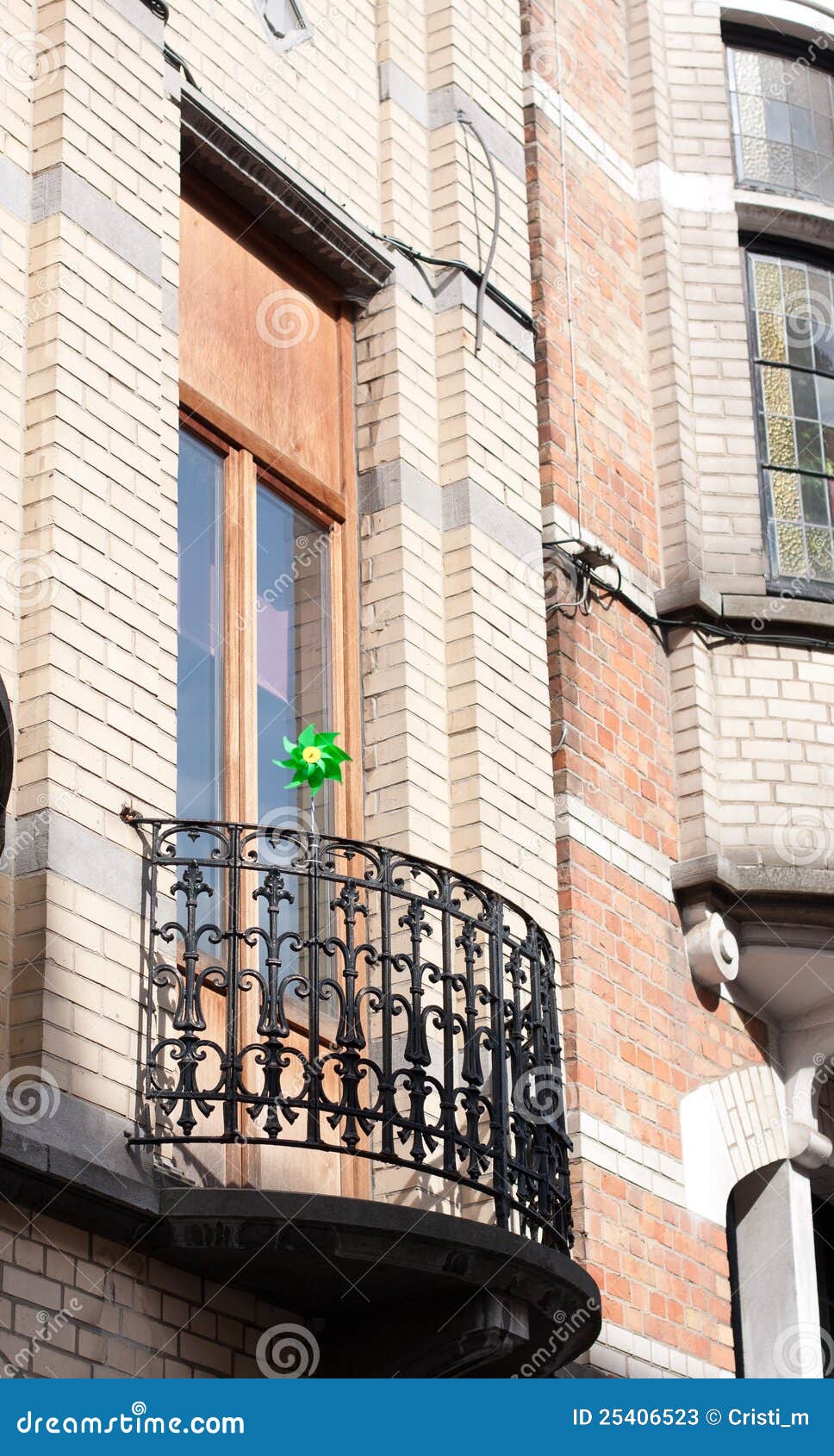 Wind wheel in a balcony stock image. Image of environment - 25406523