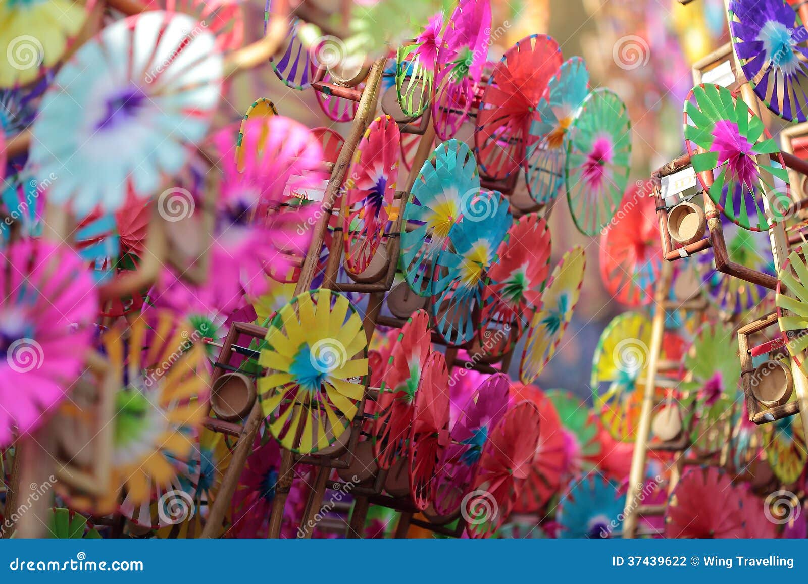 Wind wheel stock photo. Image of yellow, spinning, outdoors - 37439622