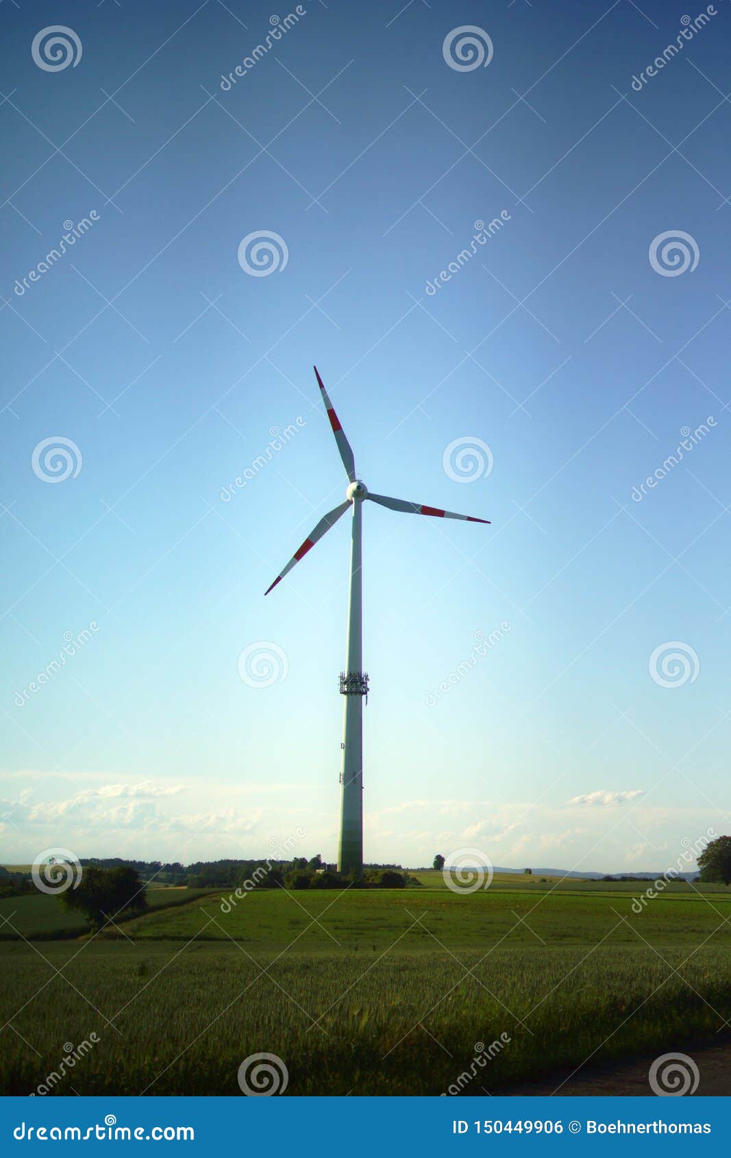 Wind Wheel in a Field of Wheat Stock Photo - Image of wheel, wind ...