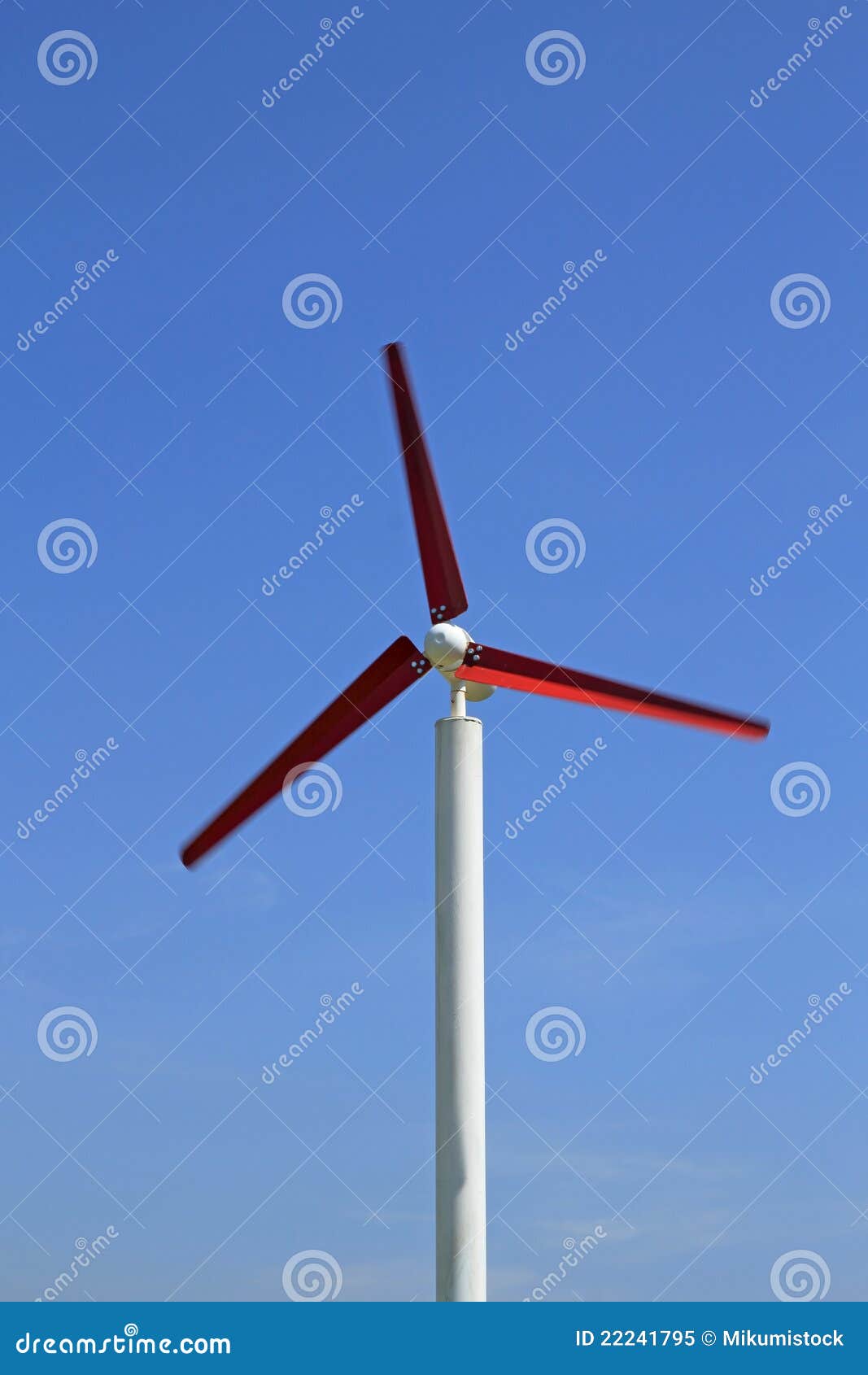 Wind Wheel in Front of a Blue Stock Image - Image of power, stream ...