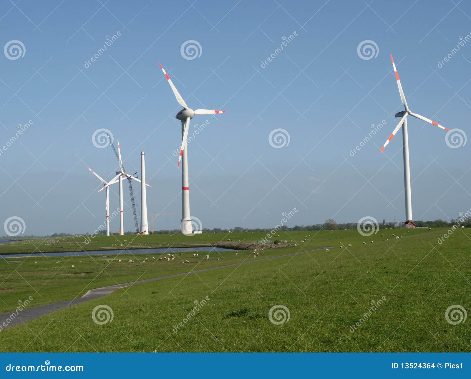 Wind wheels on a stock photo. Image of rush, energy, wheel - 13524364