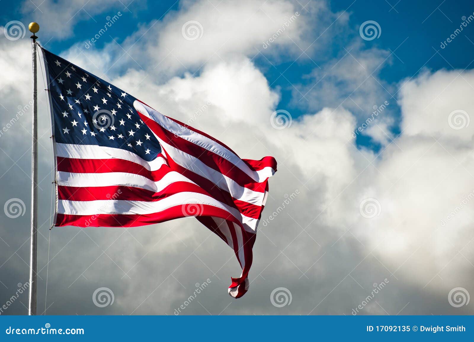 Wind Whipped Flag stock image. Image of inspirational - 17092135