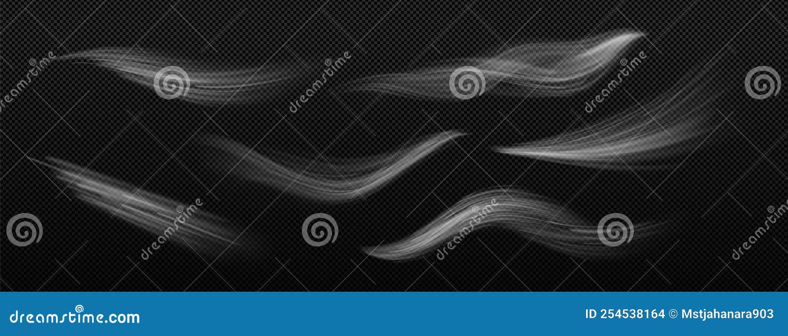 Wind, White Smoke or Cold Air Motion Effect Stock Vector - Illustration ...