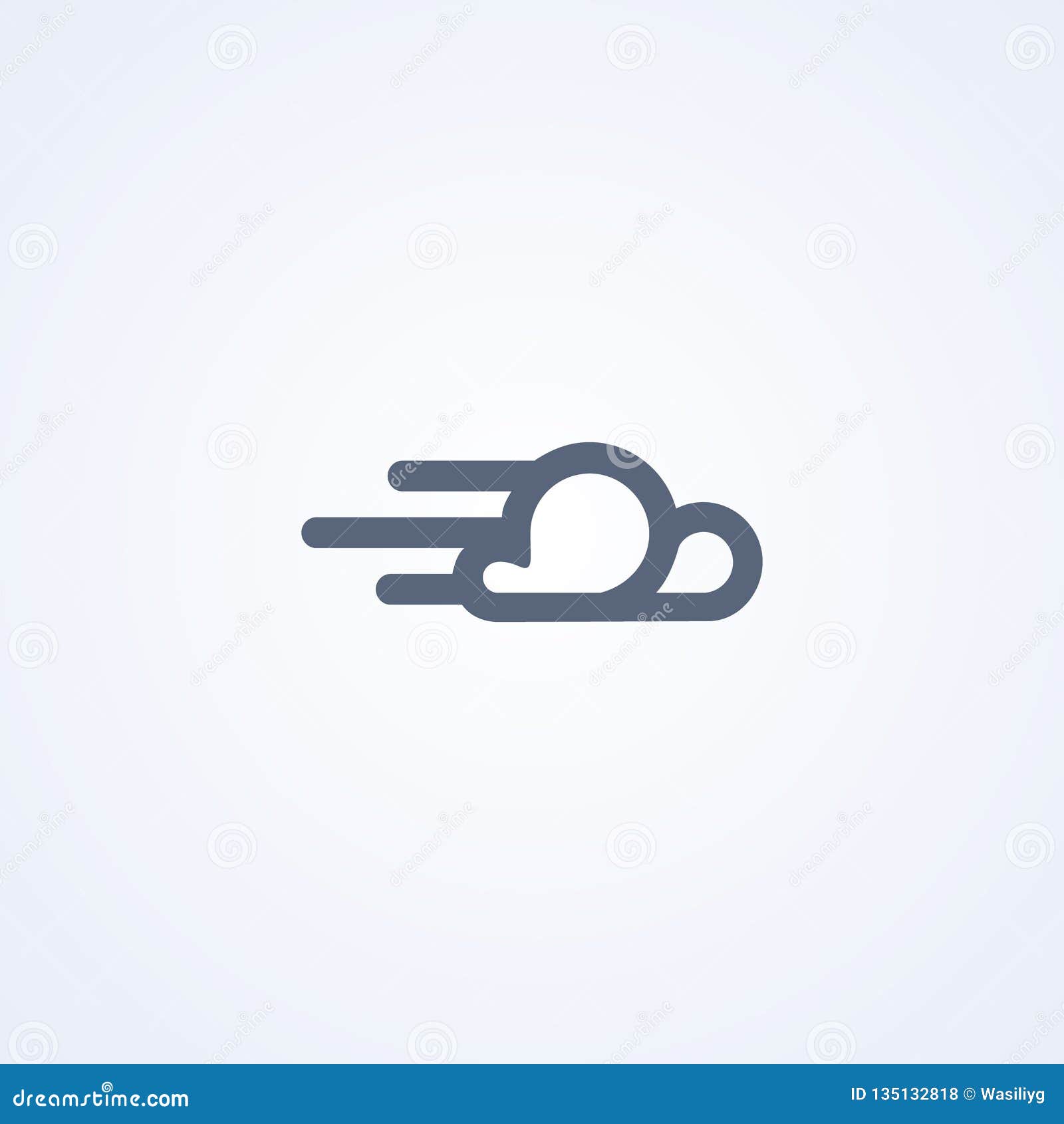 Wind, Wolken, Vector Beste Lijnpictogram Vector Illustratie ...