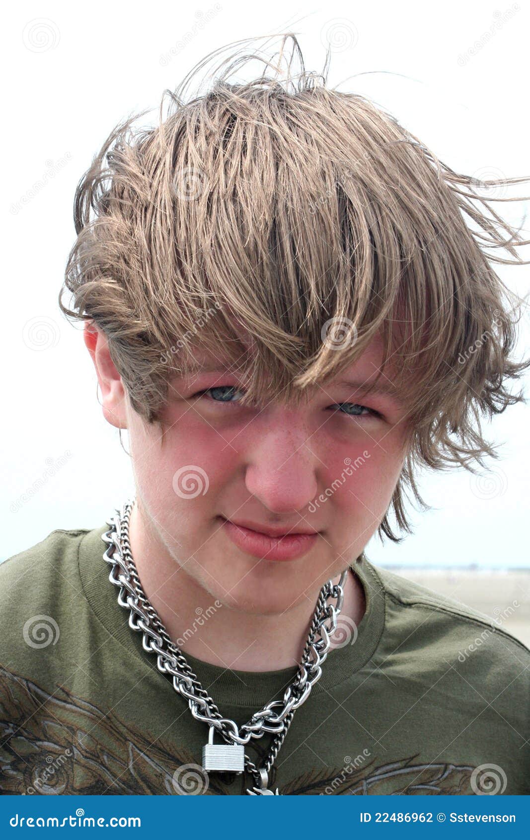Windblown Teen Boy stock photo. Image of genuine, blown - 22486962