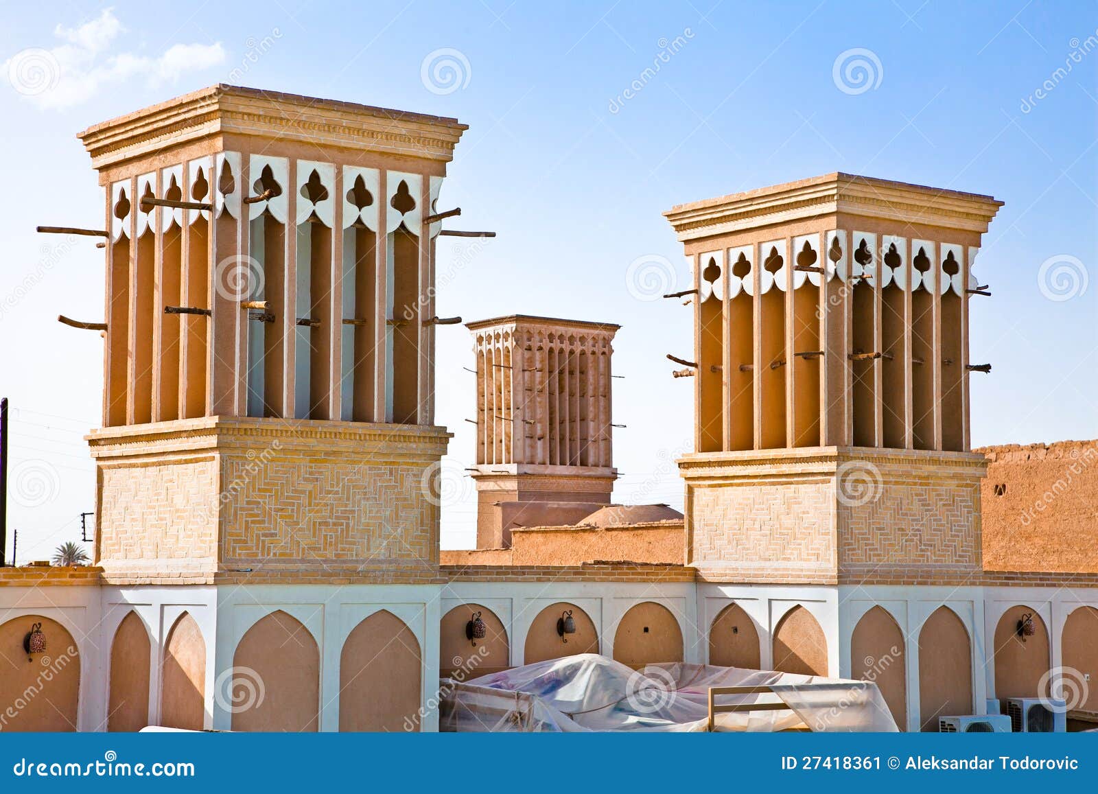 Windcatcher of an House in Yazd City Stock Image - Image of roof, iran ...