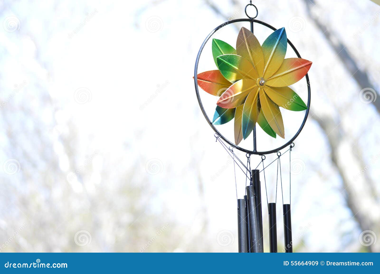 Windchime stock image. Image of bleak, home, wind, color - 55664909