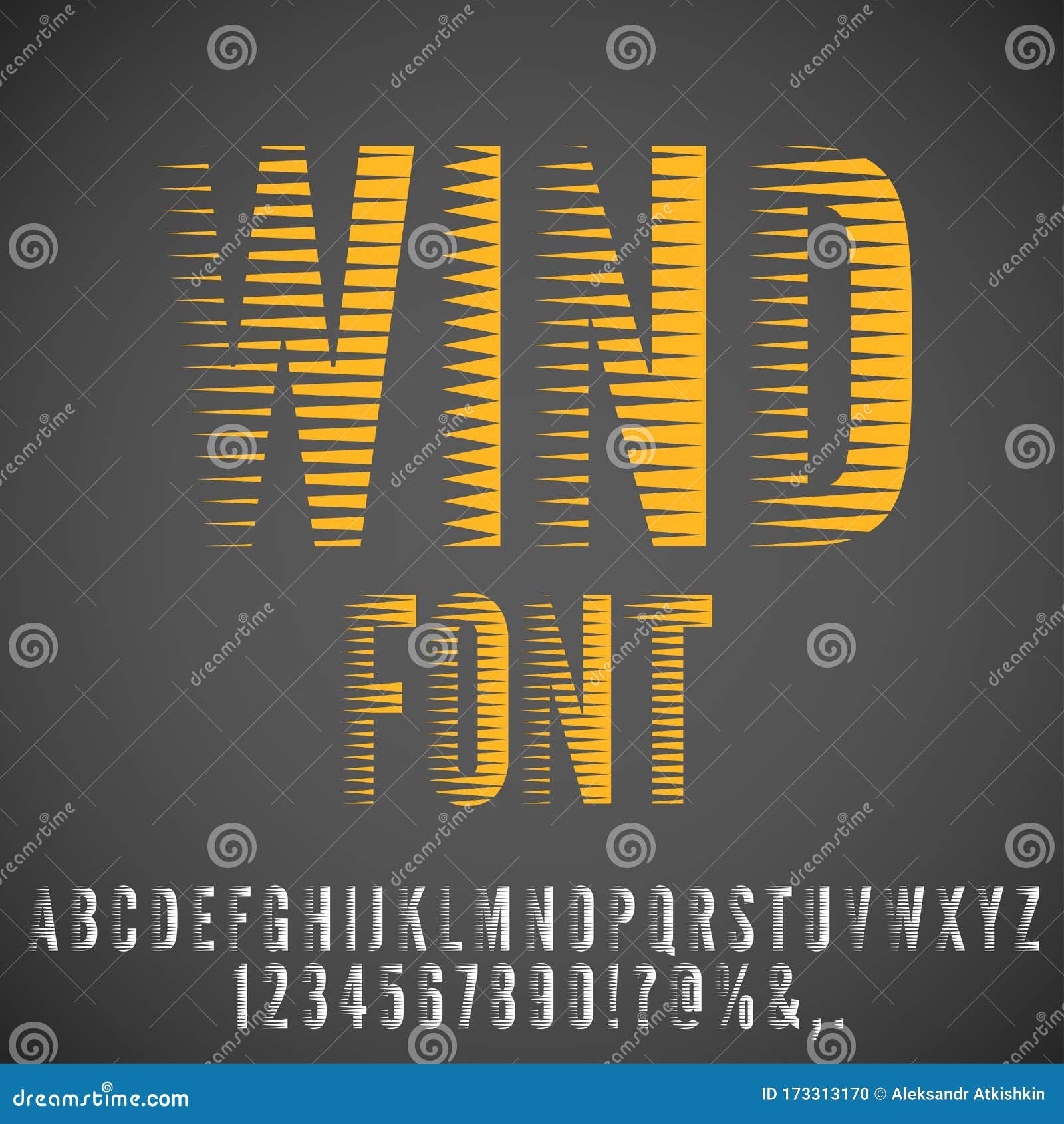 Winded stylized font stock vector. Illustration of template - 173313170