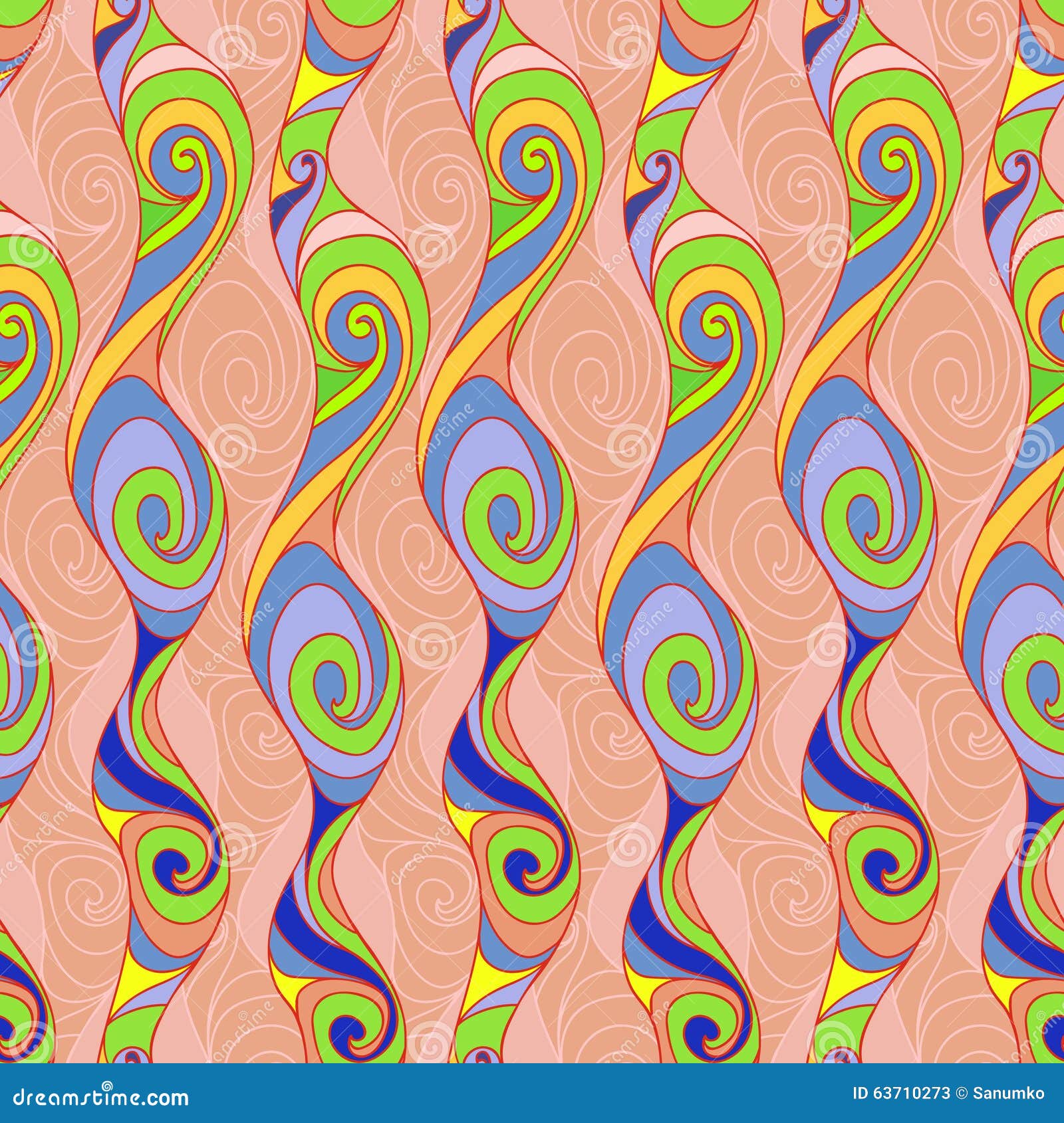 Winden sich Muster vektor abbildung. Illustration von dekorativ - 63710273