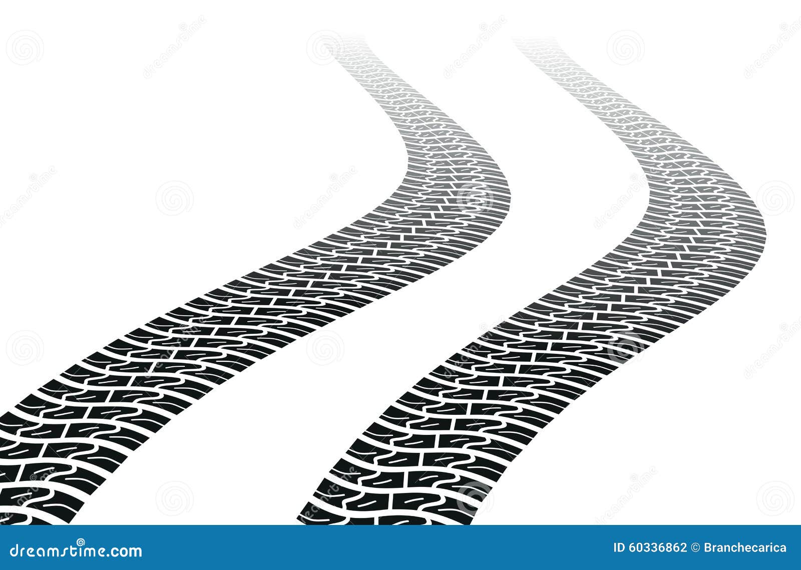 Windend Spoor Van De Banden Vector Illustratie - Illustration of ...