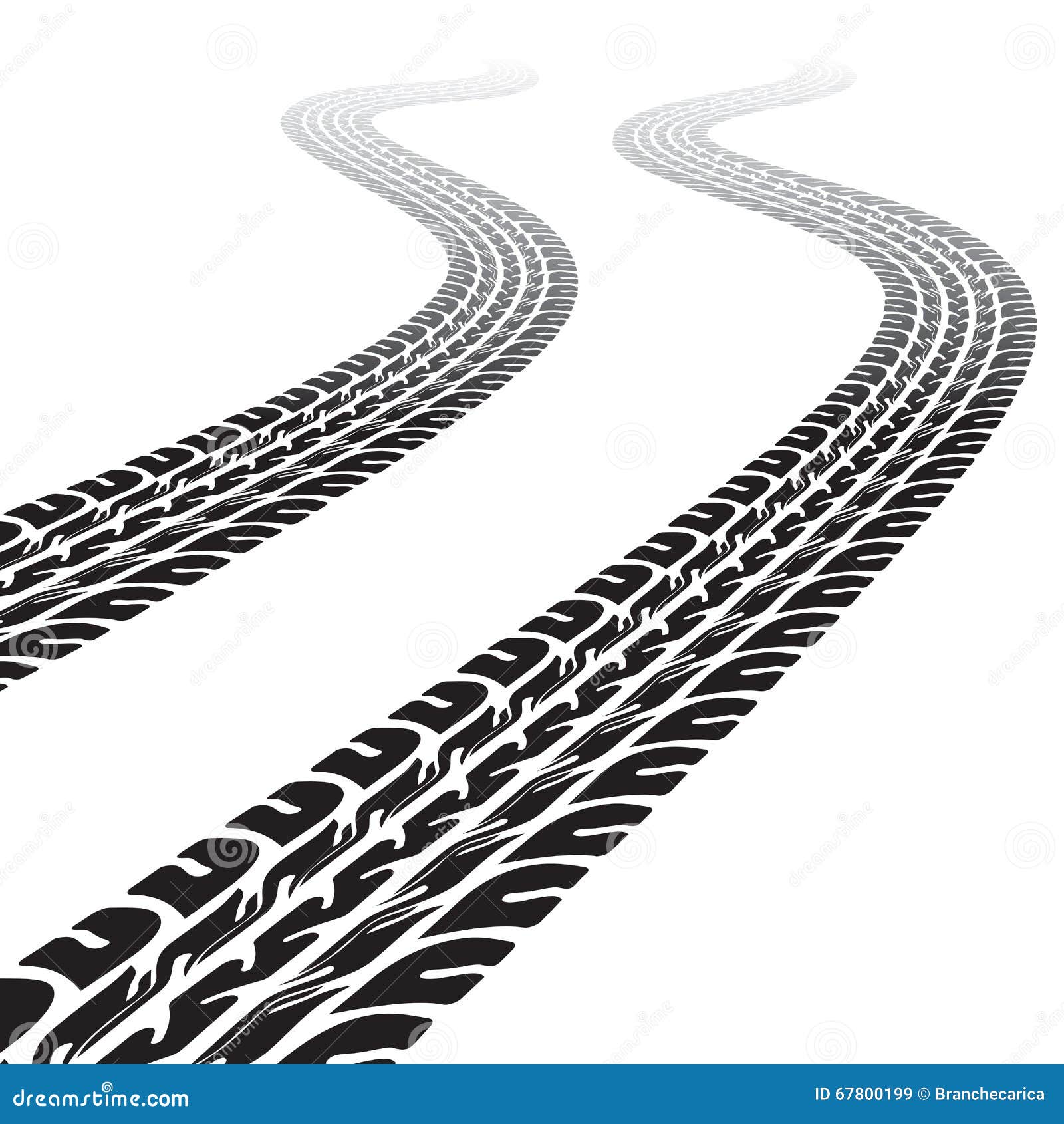 Windend Spoor Van De Banden Vector Illustratie - Illustration of ...