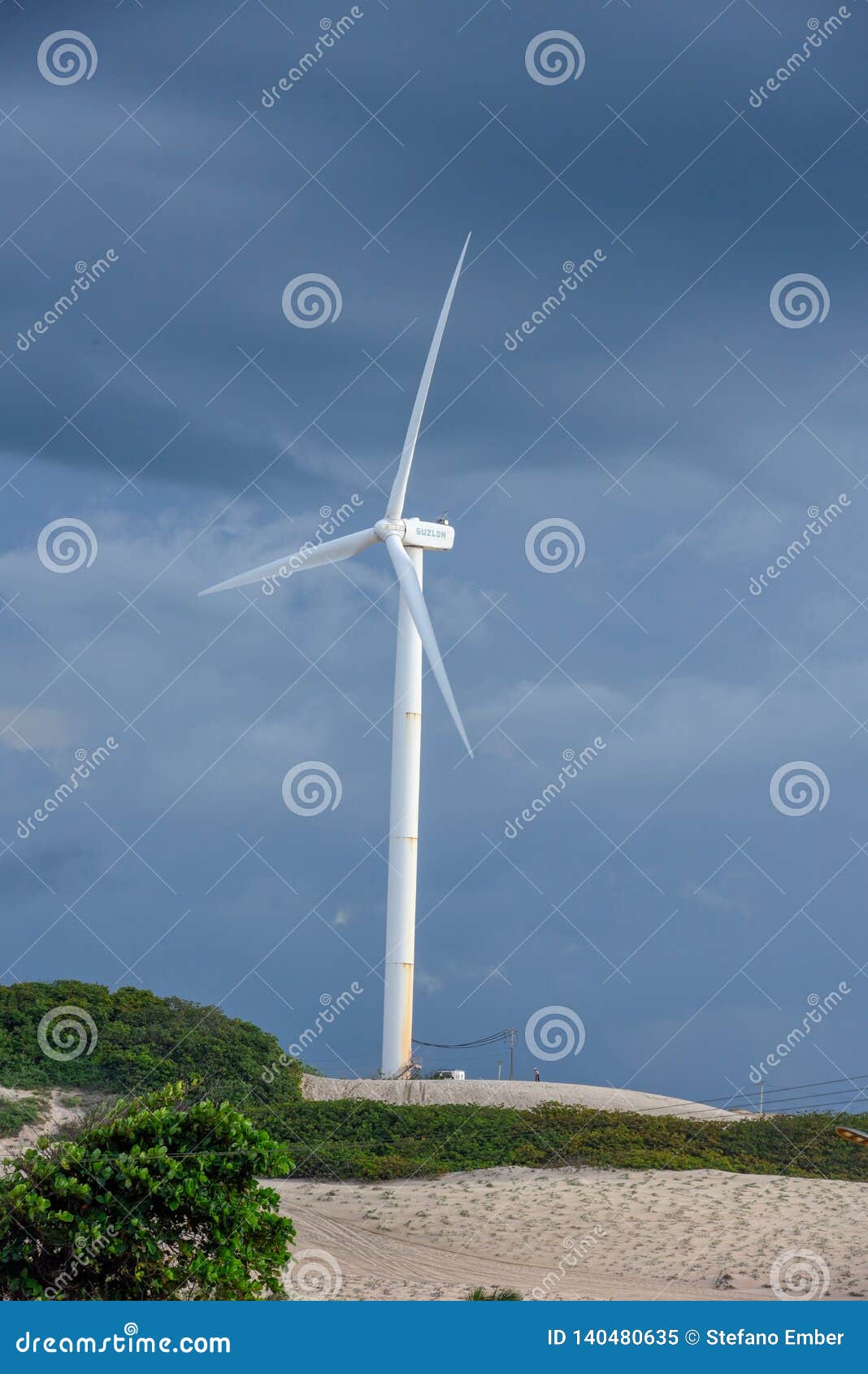Windfarm at Canoa Quebrada on Brazil Editorial Image - Image of farm ...