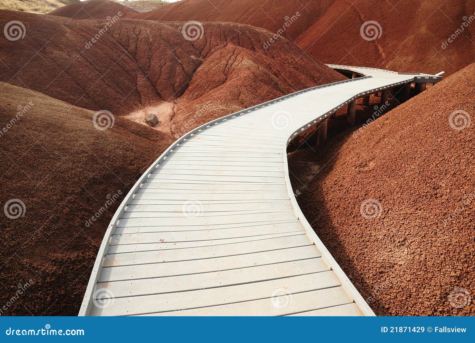 Winding boardwalk stock image. Image of sandstone, desert - 21871429